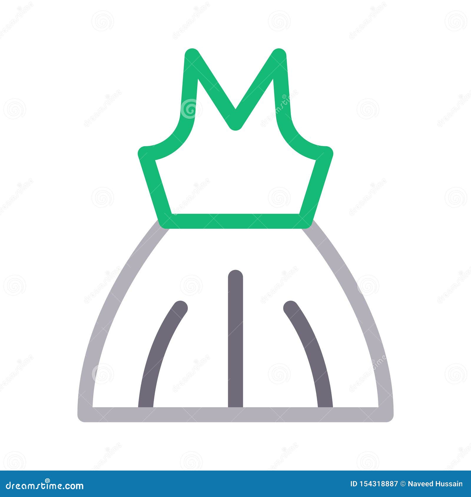 Cloth Colour Line Vector Icon Stock Vector - Illustration of dress ...