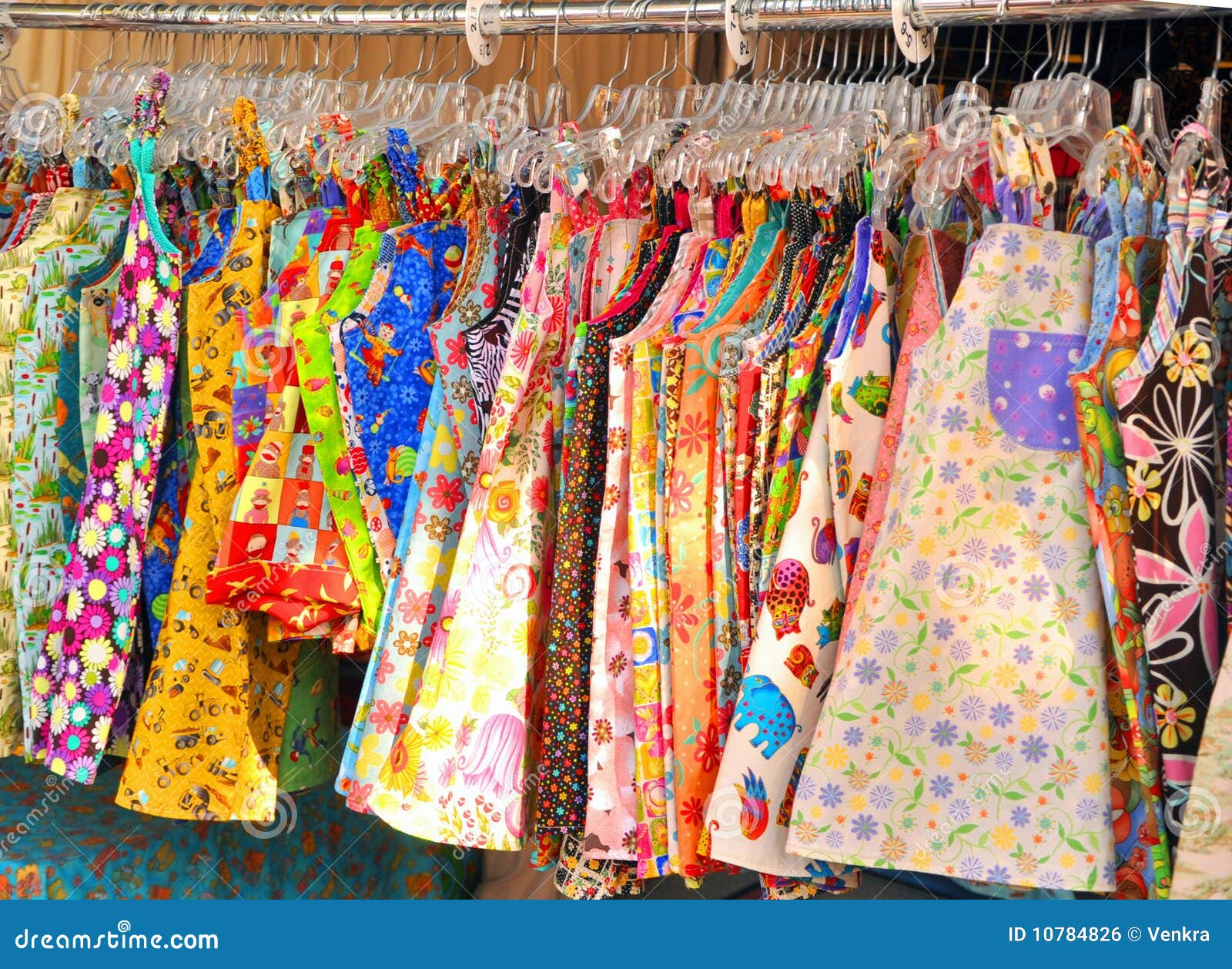 Cloth vendor stock photo. Image of hanger, clothing, market - 10784826