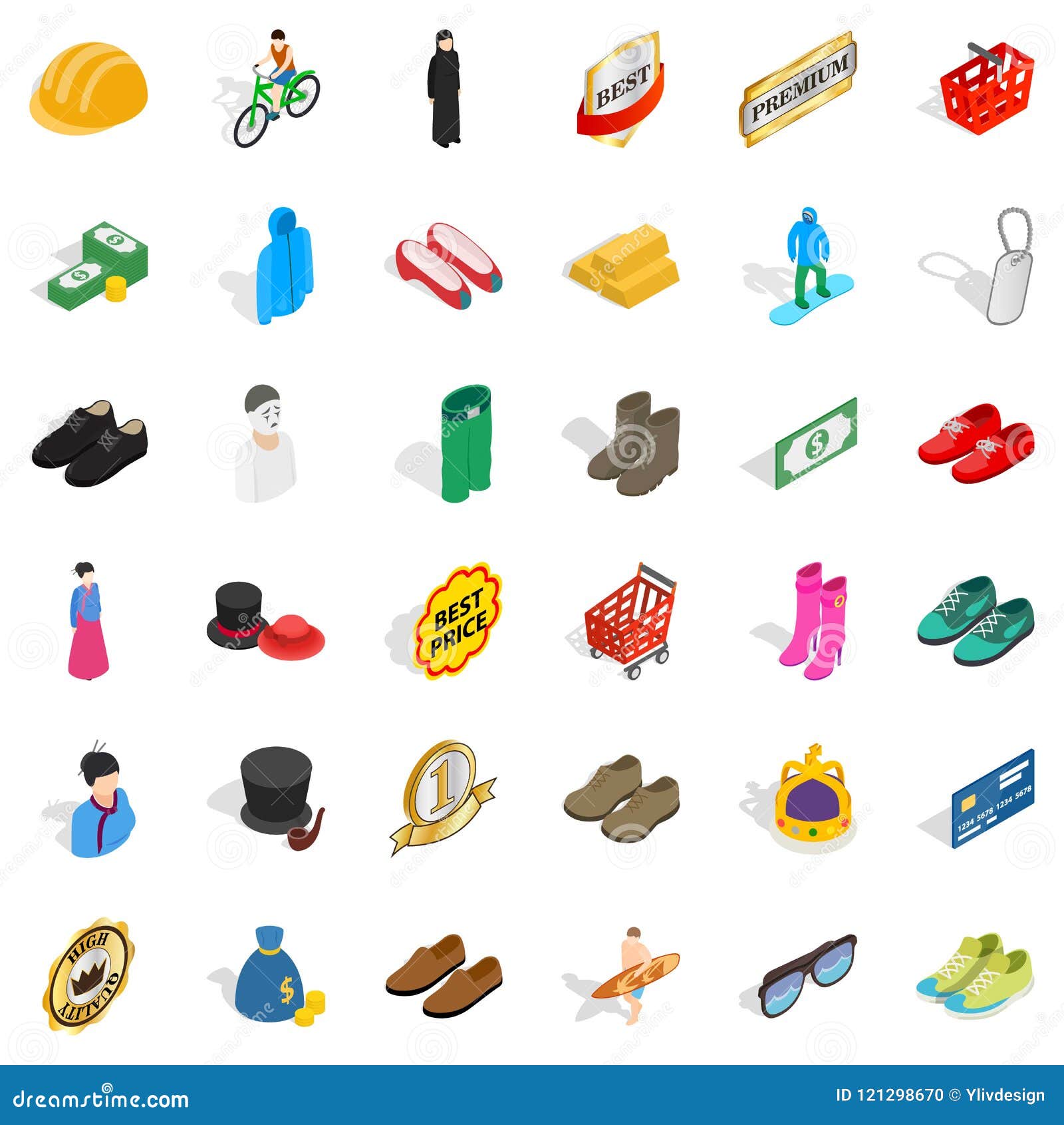 Clothes and Accessories Icons Set, Isometric Style Stock Vector ... Clothes and Accessories Icons Set, Isometric Style Stock Vector ...