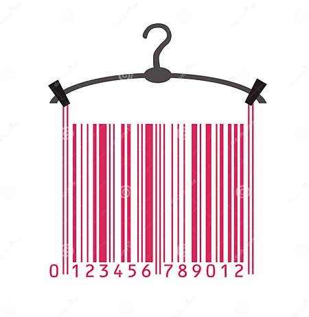 Clothes in barcode stock vector. Illustration of shape - 13338106