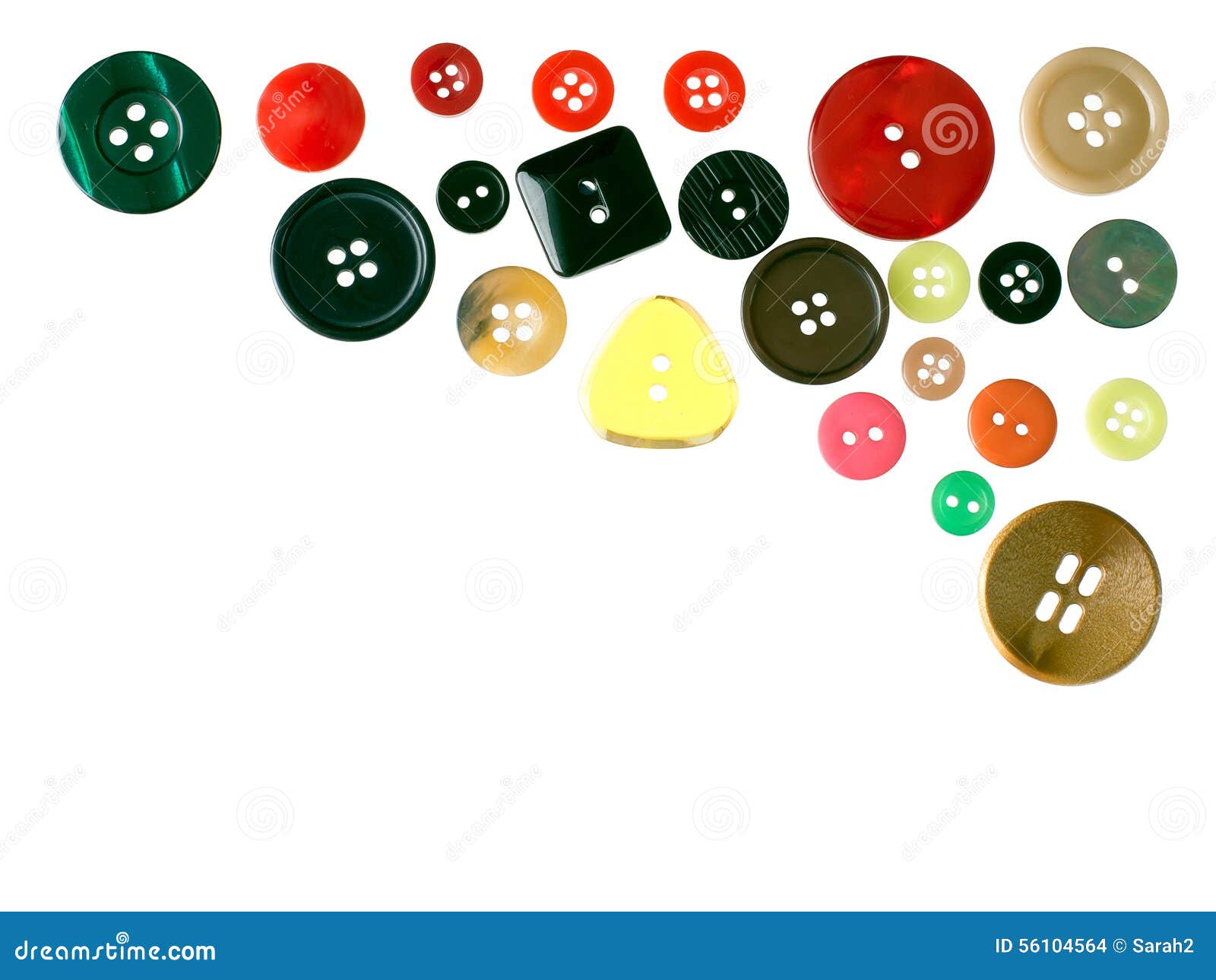 Clothes Buttons, Assorted Isolated on White Stock Illustration ...