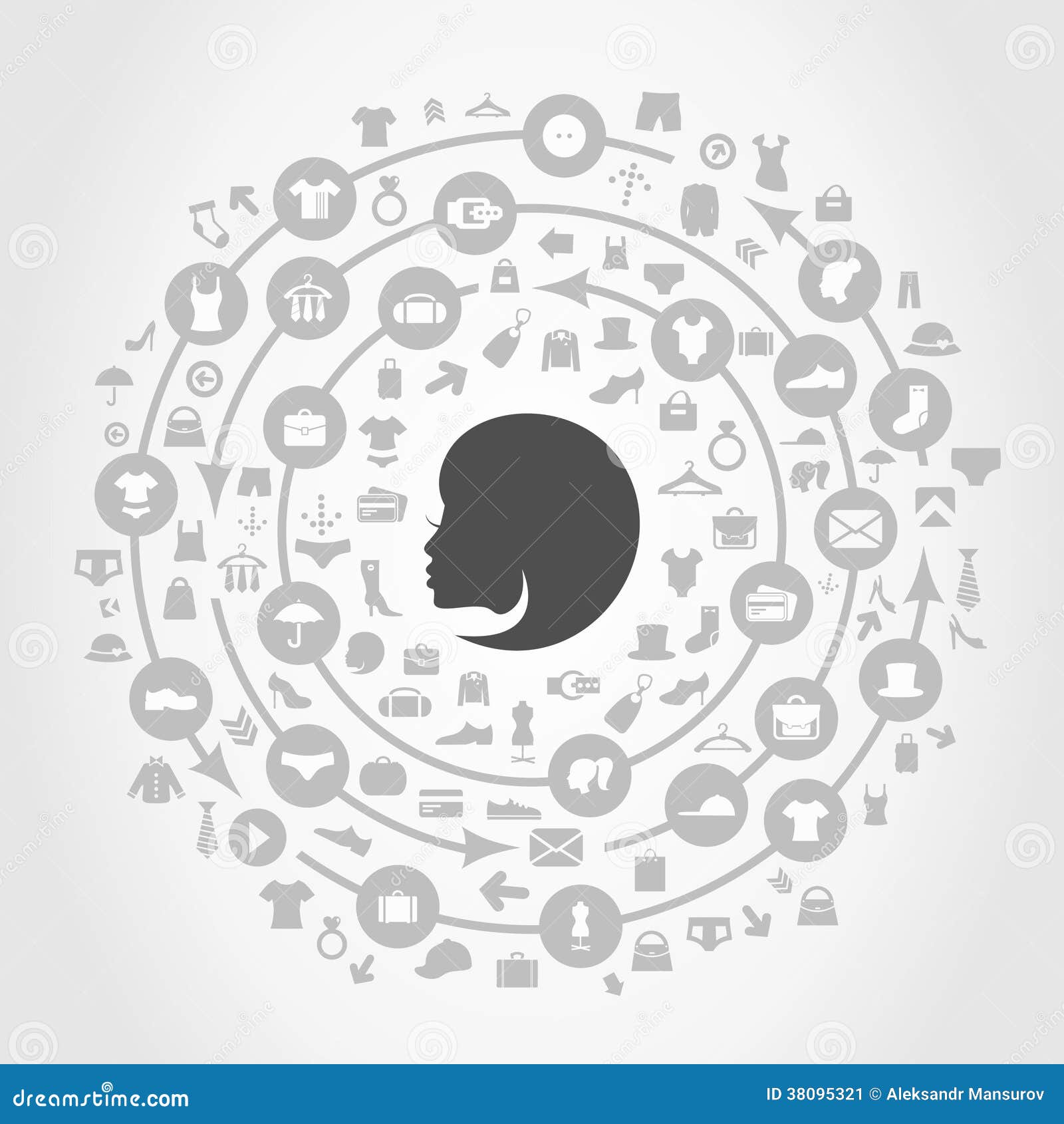 Clothes a circle stock vector. Illustration of vector - 38095321