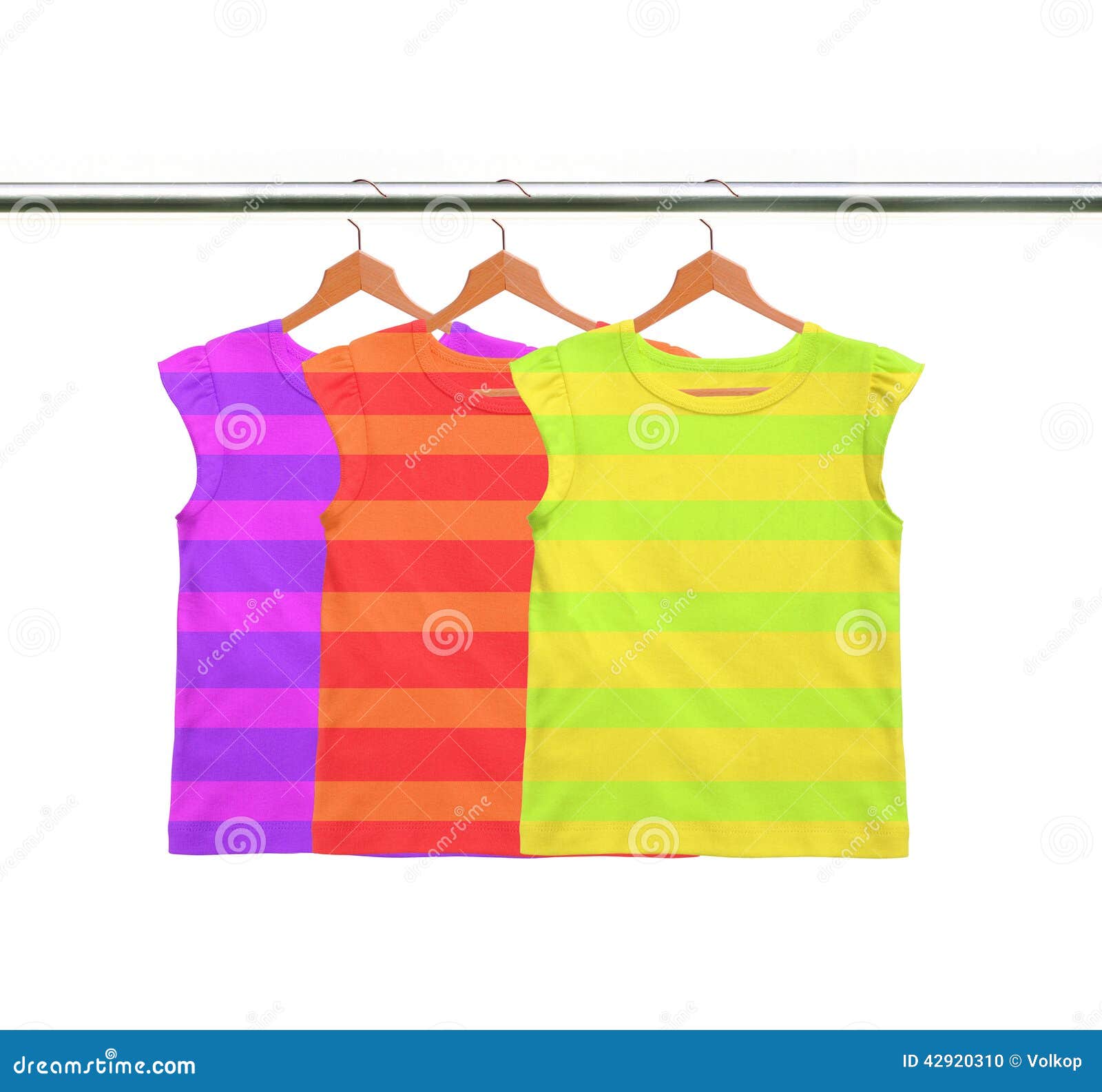 Clothes on Circle Hanger Isolated on White Stock Photo - Image of style ...