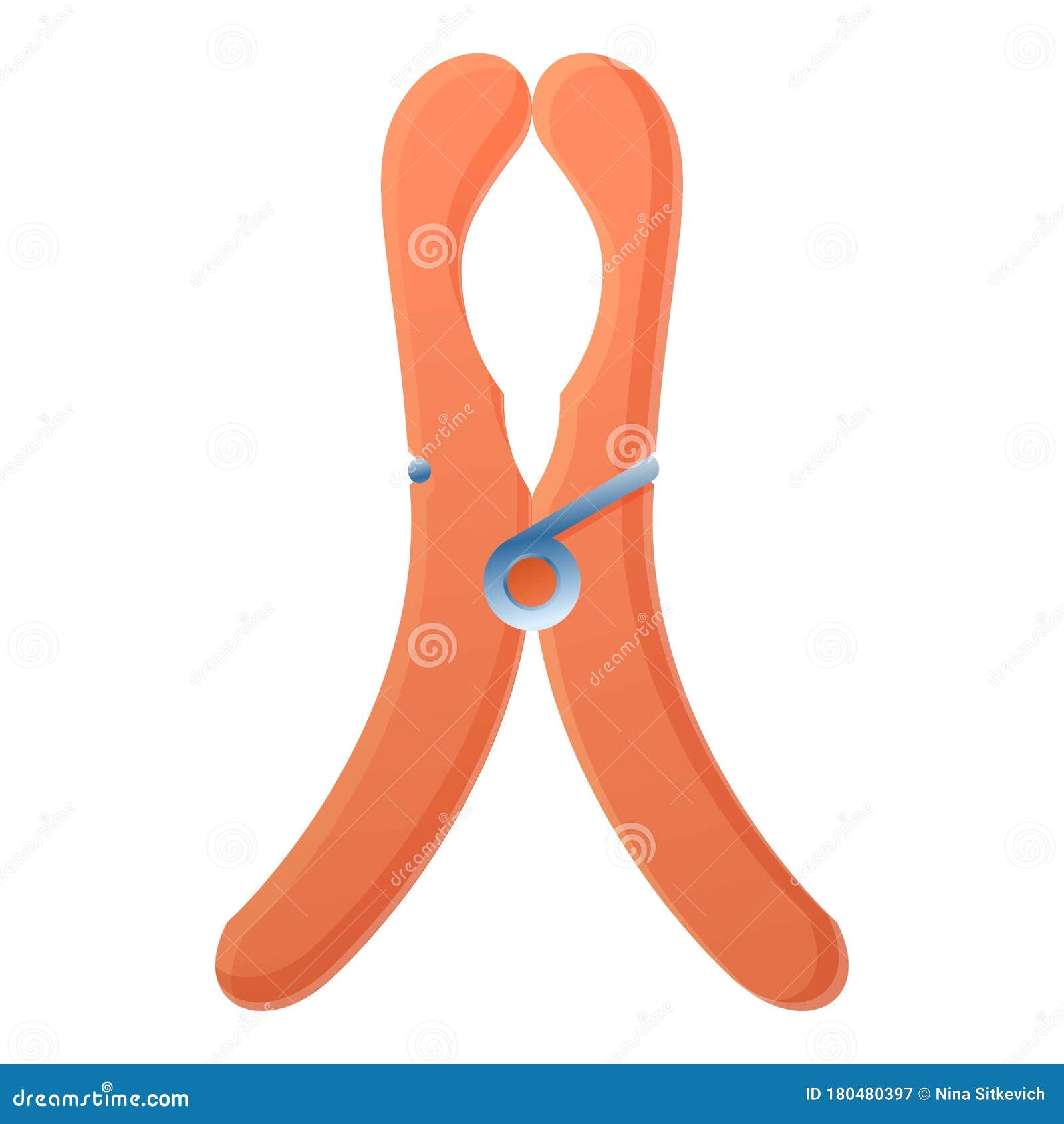 Clothes Clamp Icon, Cartoon Style Stock Vector - Illustration of ...