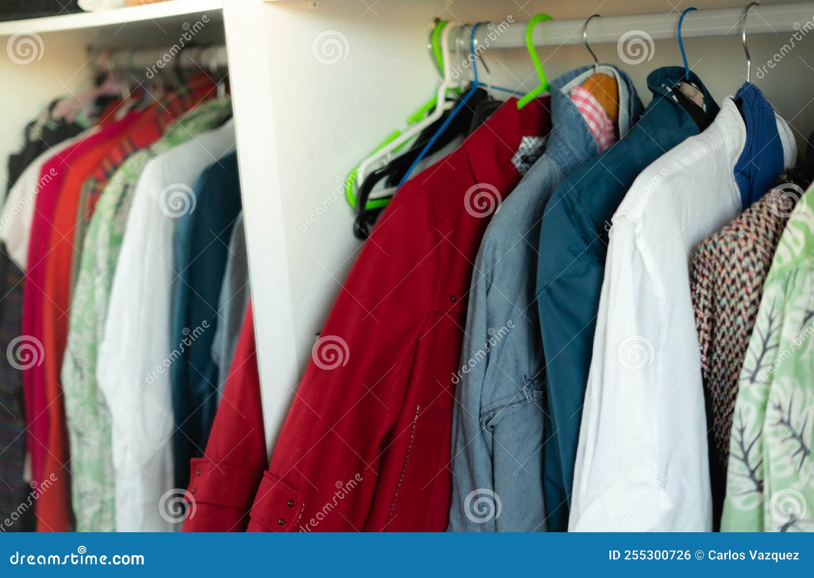 Clothes in closet stock photo. Image of fashion, boutique - 255300726