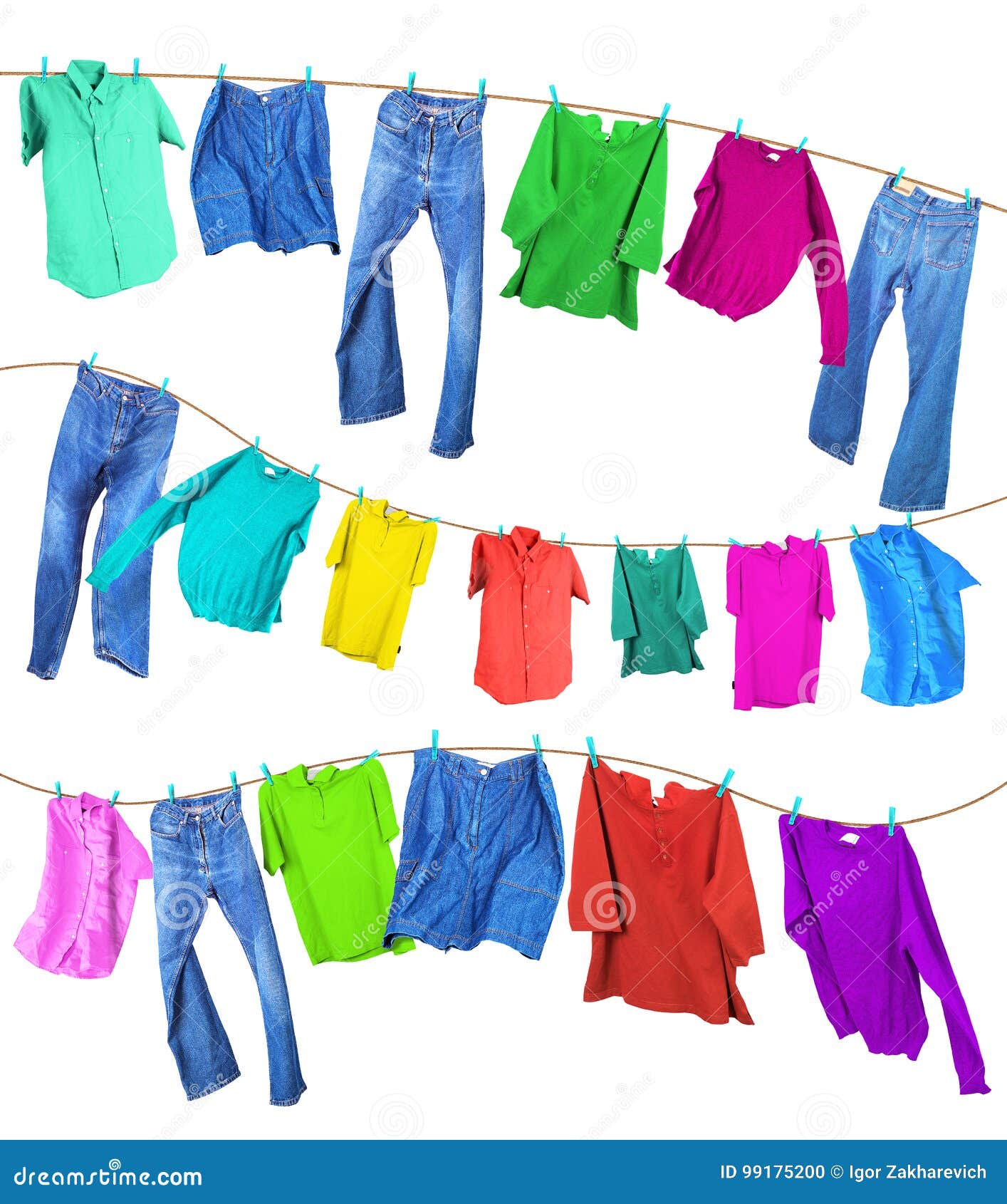 Clothes stock photo. Image of blank, clothing, colorful - 99175200