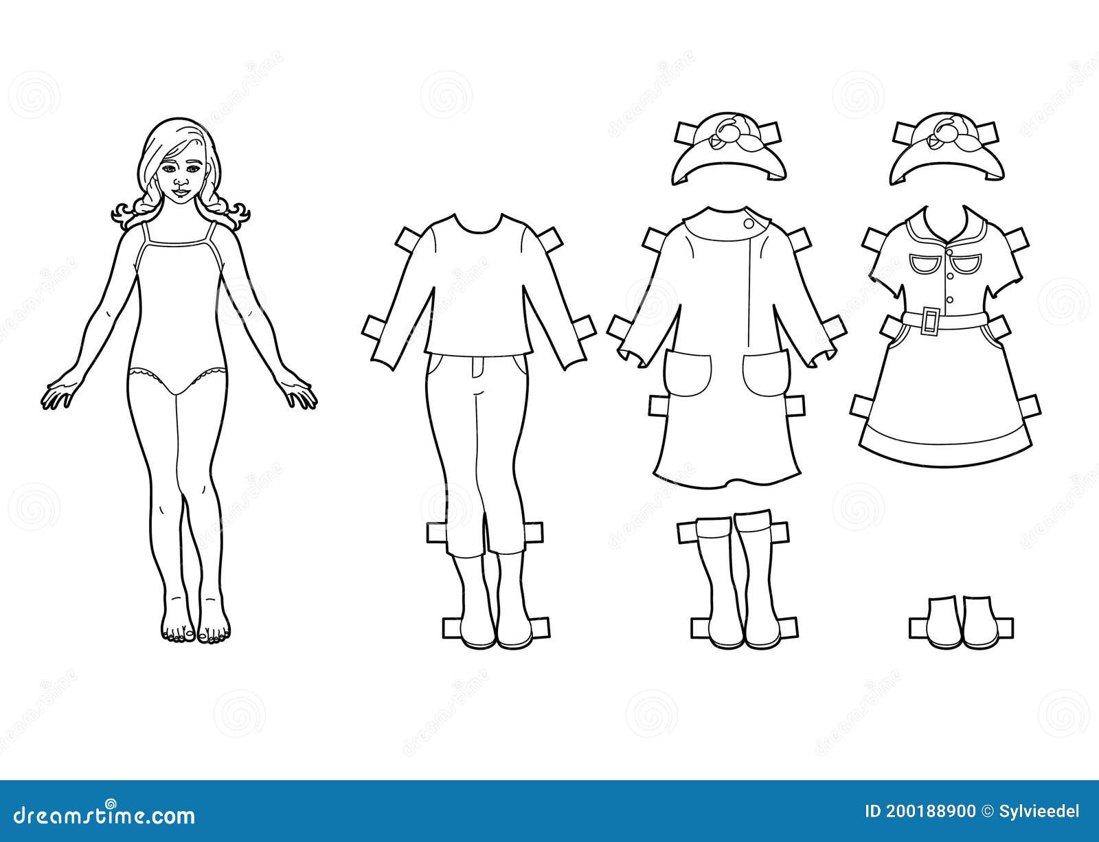 Clothes of a Cutting Figure Stock Vector - Illustration of girl, coat ...