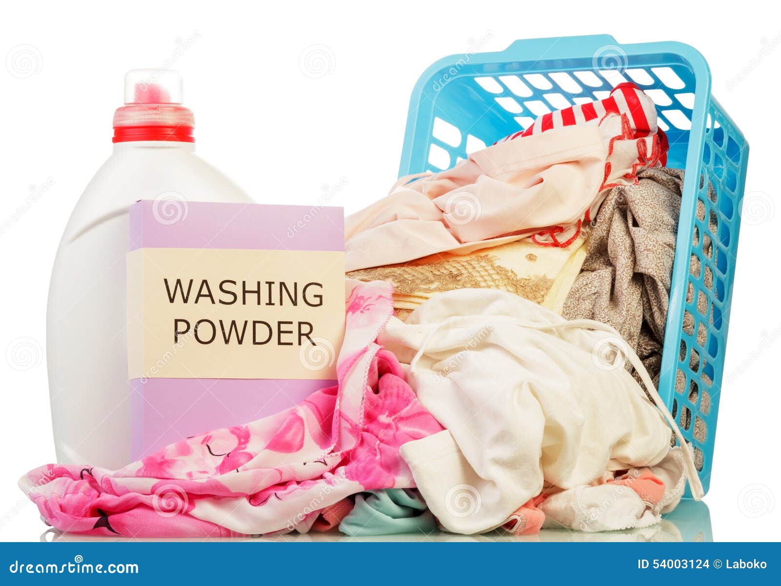 Clothes with Detergent and Washing Powder Stock Photo - Image of lots ...