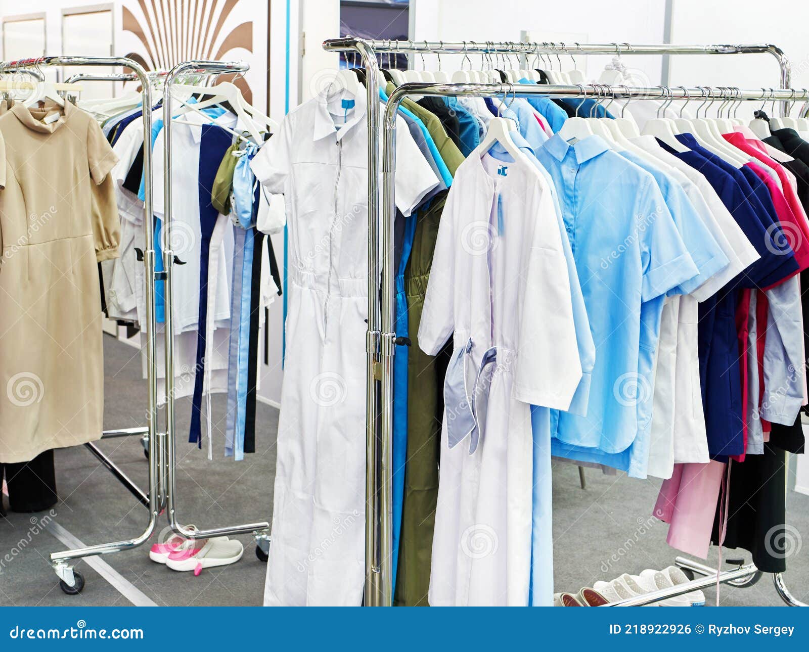 Clothes for Doctors in Store Stock Photo - Image of occupation, medic ...
