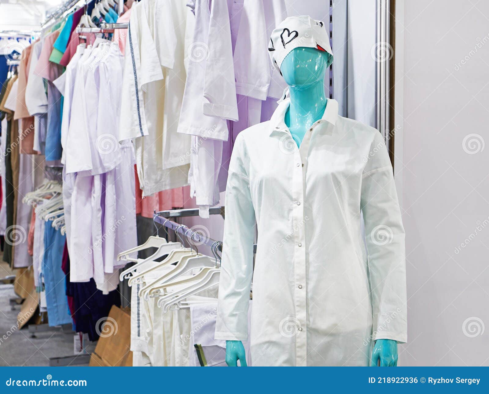 Clothes for Doctors in Store Stock Photo - Image of coat, cloth: 218922936