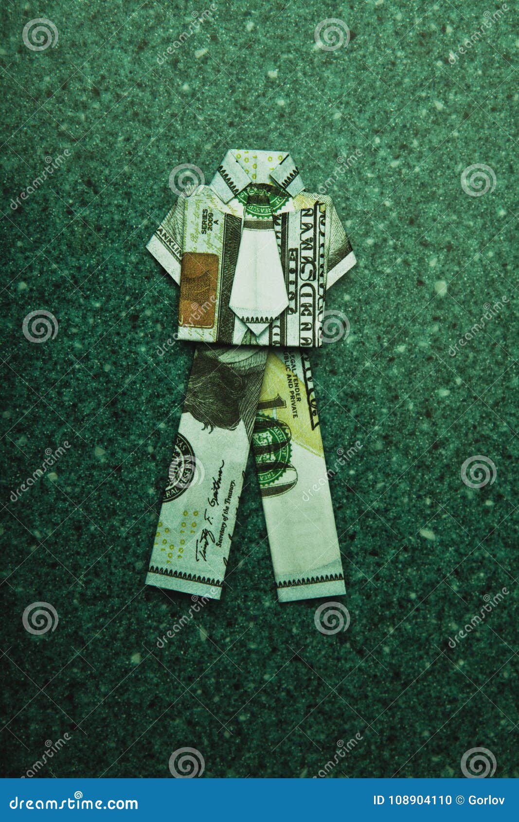 Clothes Dollar Origami Computer Graphic Background Stock Photo - Image ...