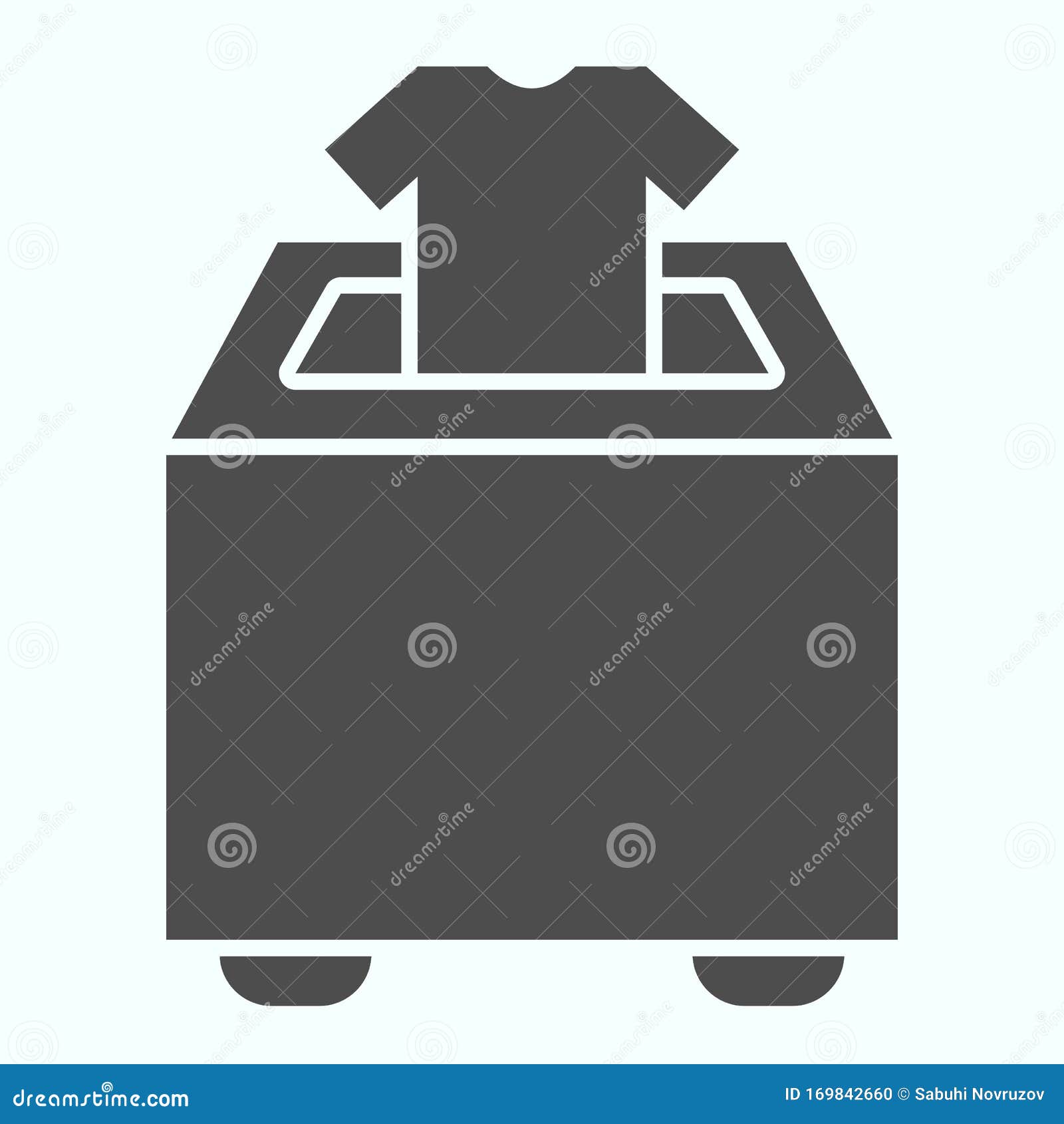 Clothes Donation Box Solid Icon. Putting Clothes into the Donation Box ...