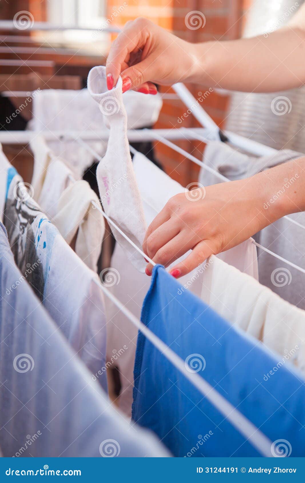 Clothes dryer stock image. Image of cotton, housework - 31244191
