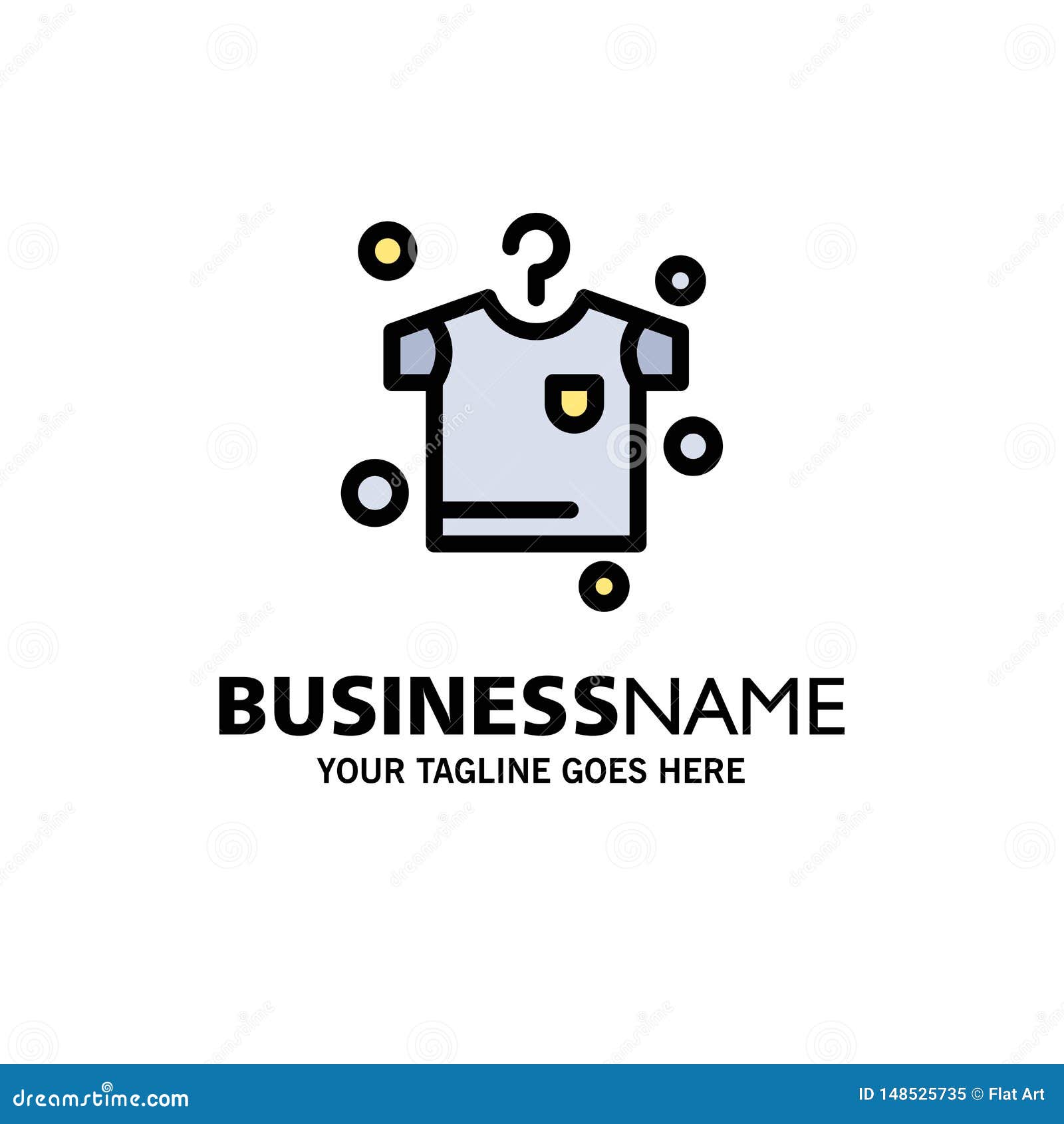 Clothes, Drying, Hanging Business Logo Template. Flat Color Stock ...