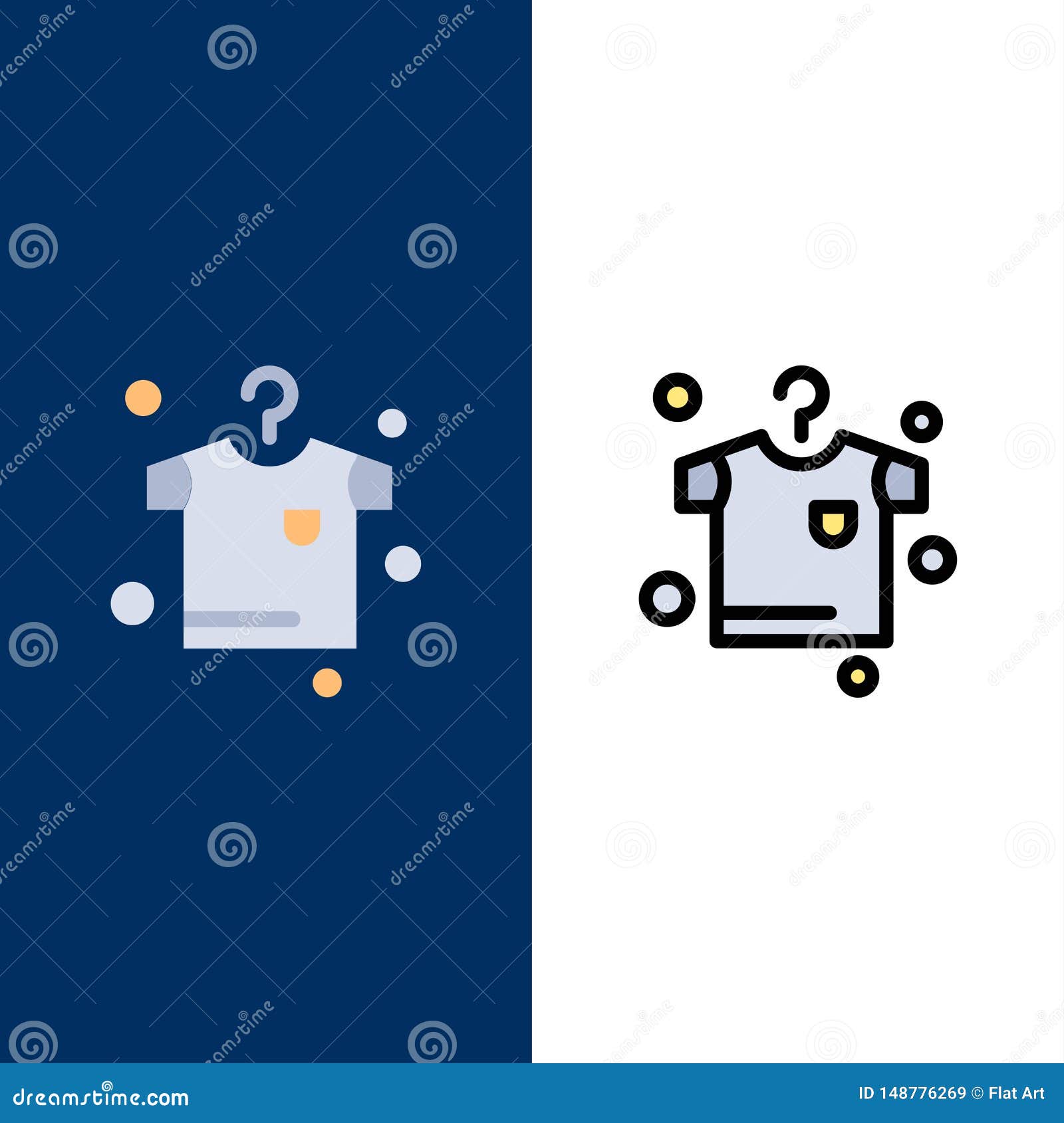 Clothes, Drying, Hanging Icons. Flat and Line Filled Icon Set Vector ...