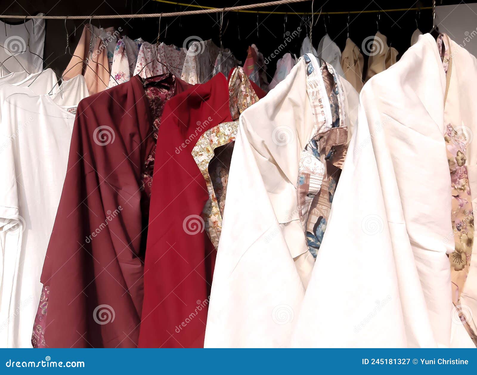 Clothes are Drying in the Sun Stock Image - Image of drying, hanger ...