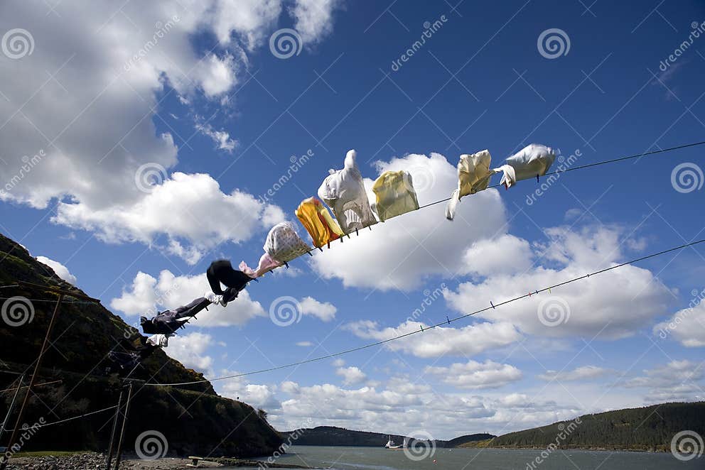 Clothes flying stock image. Image of wild, ireland, landscape - 13027239