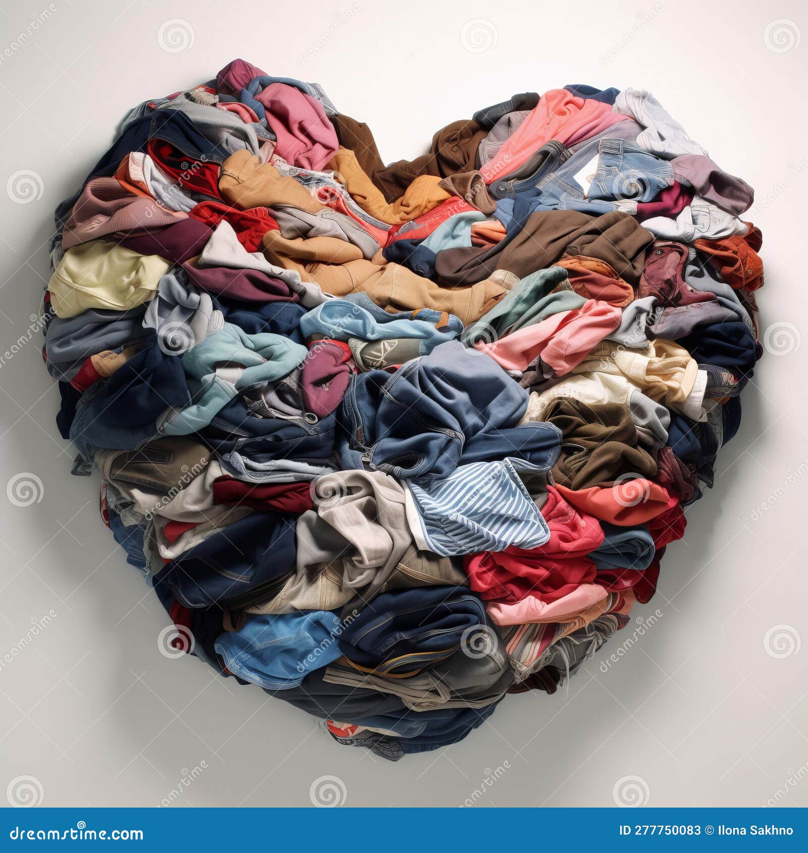 Clothes Folded In The Shape Of A Heart Royalty-Free Stock Photo ...