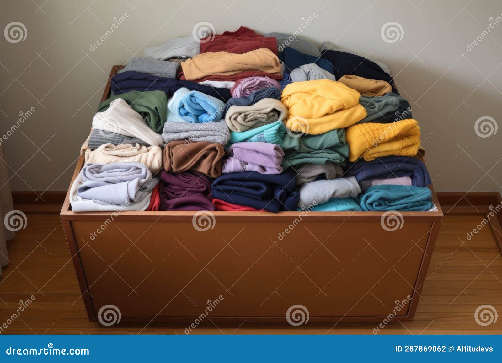 Clothes Folded Using the Konmari Method Stock Photo - Image of ...
