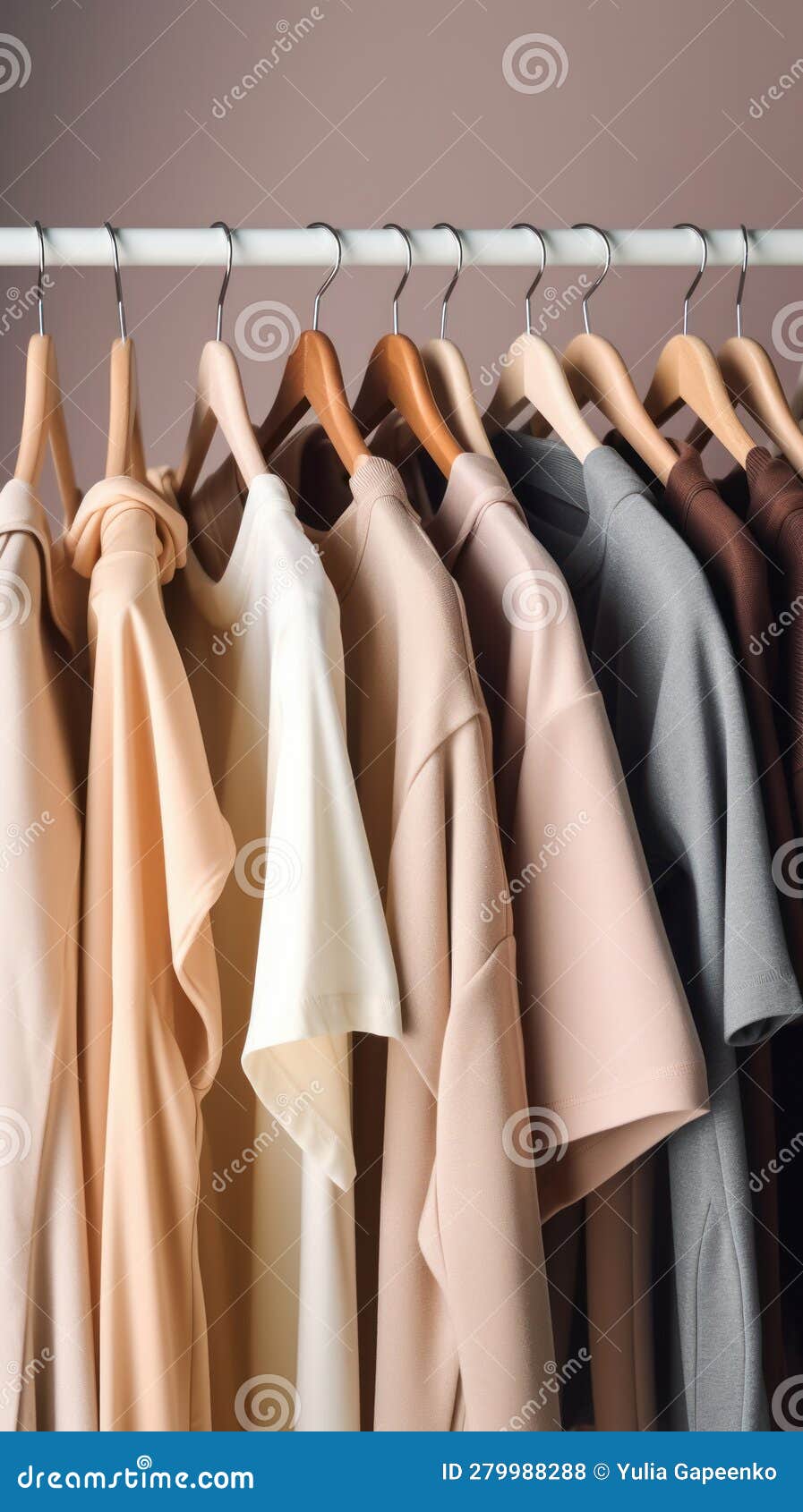 Clothes Hang on Hangers Illustration AI Generative Stock Illustration ...