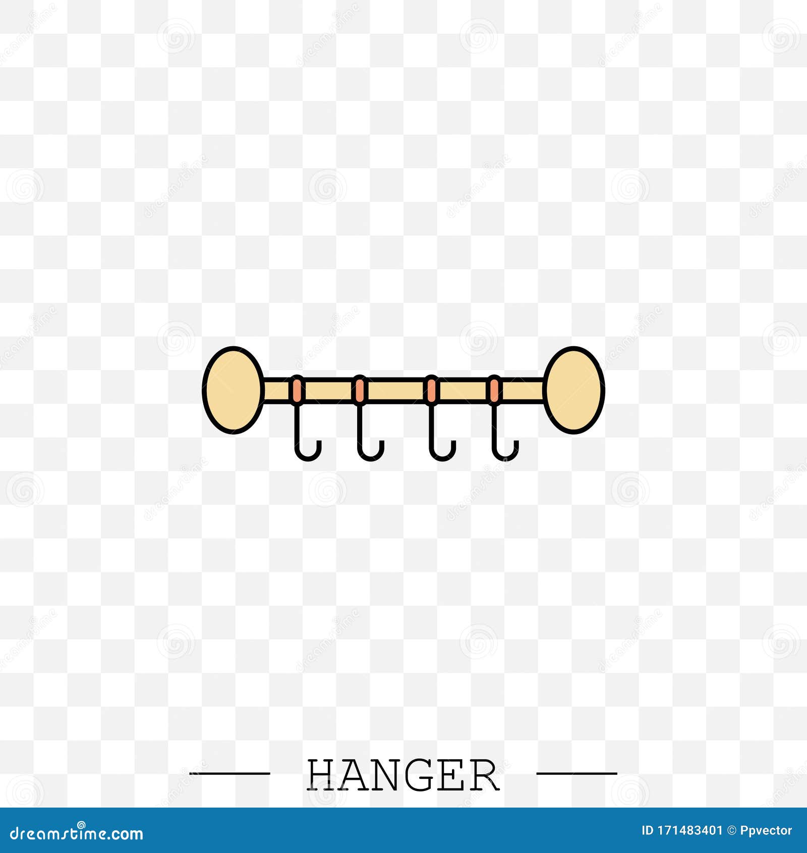 Clothes Hanger Color Icon Vector. Icon of Hanger for Clothes. Hanger ...