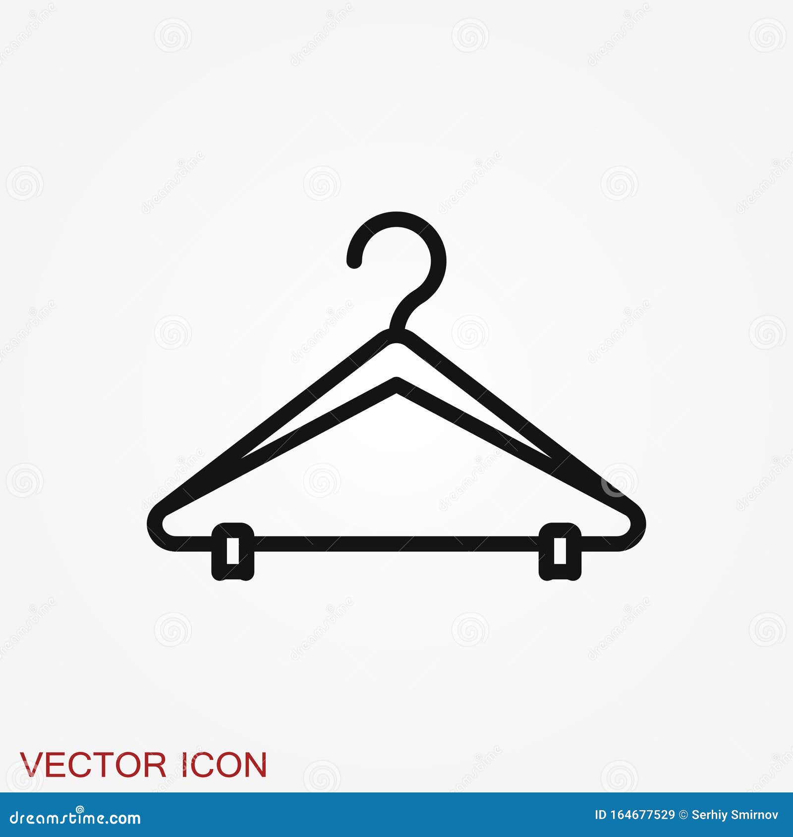Clothes Hanger Icon. Coat Rack Symbol. Flat Vector Illustration Stock ...