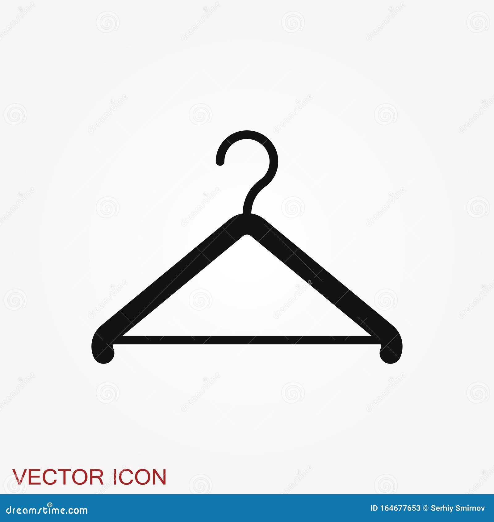 Clothes Hanger Icon. Coat Rack Symbol. Flat Vector Illustration Stock ...