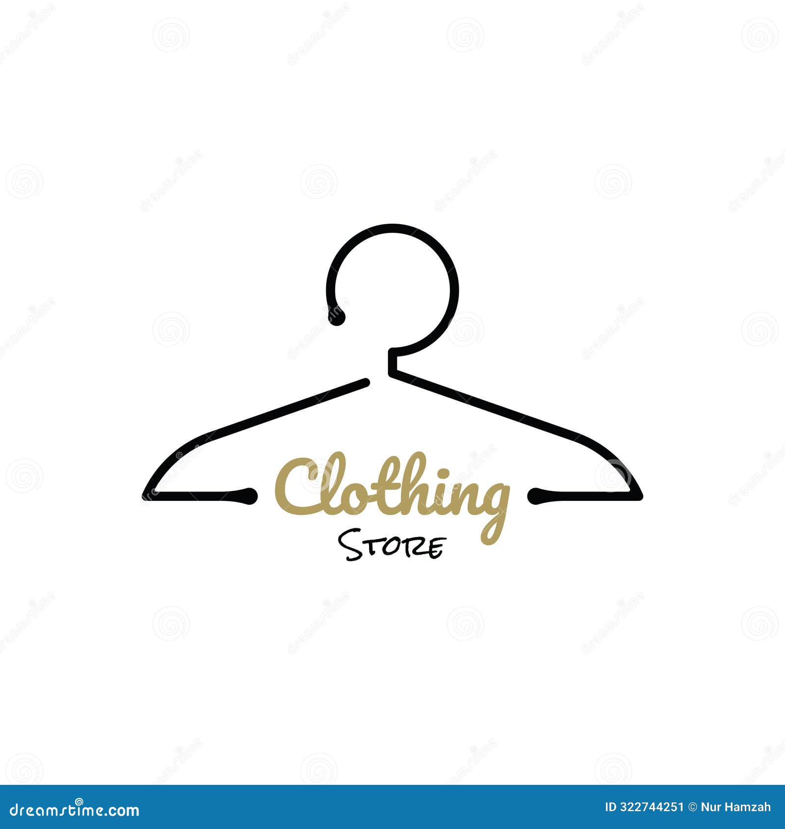 Clothes Hanger Logo Icon Vector Illustration Stock Vector ...