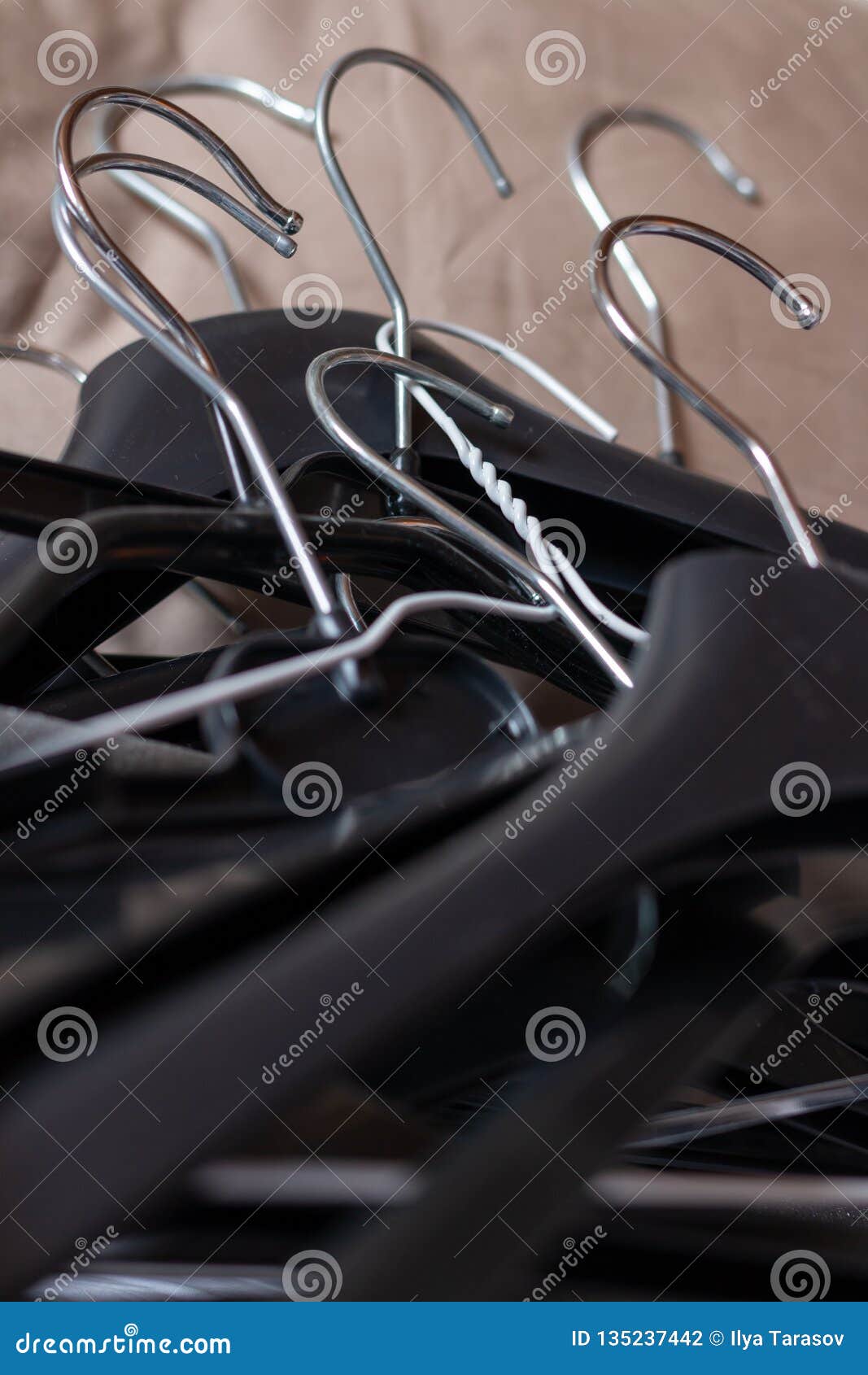 Clothes Hangers. Many Different Hangers for Clothes Stock Photo - Image ...