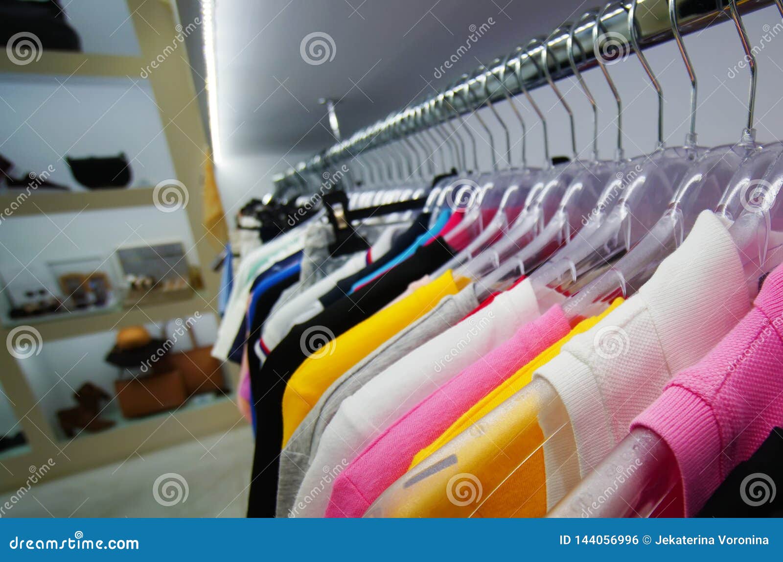 Clothes Hanging on Hangers in the Store Stock Photo - Image of choice ...