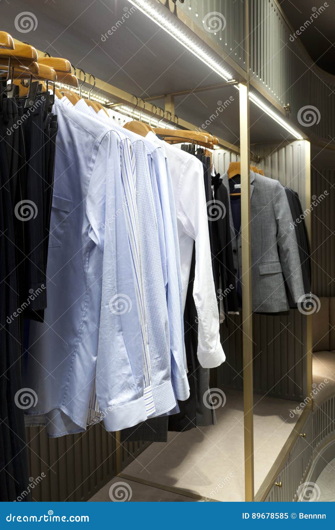 Clothes Hanging on the Rack Stock Image - Image of clothes, collar ...