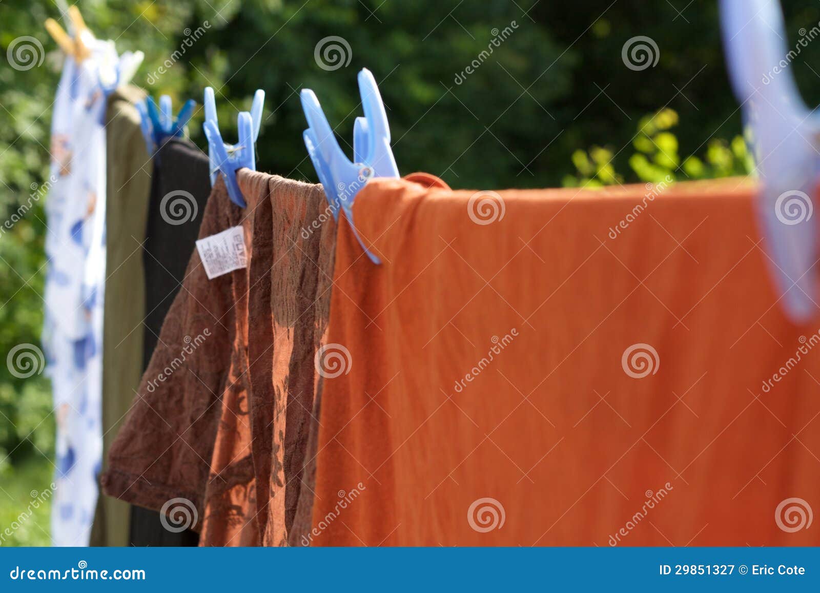 Hanging clothes stock image. Image of economy, home, fabric - 29851327