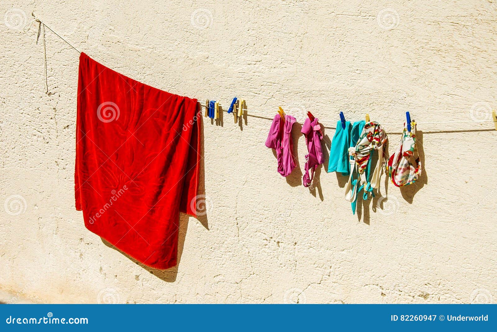 Clothes hanging stock image. Image of department, color - 82260947