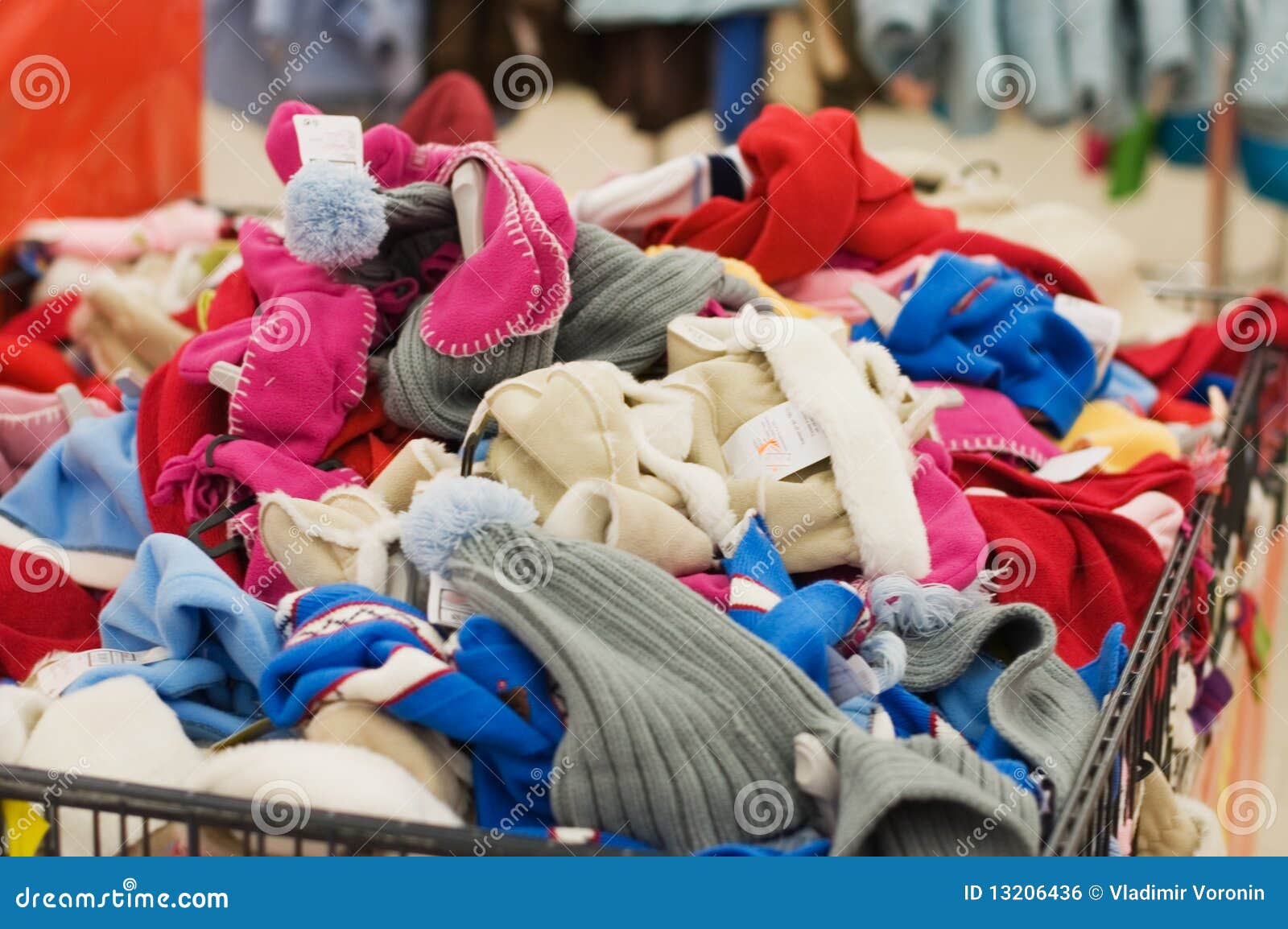 Clothes heap in store stock photo. Image of boutique - 13206436