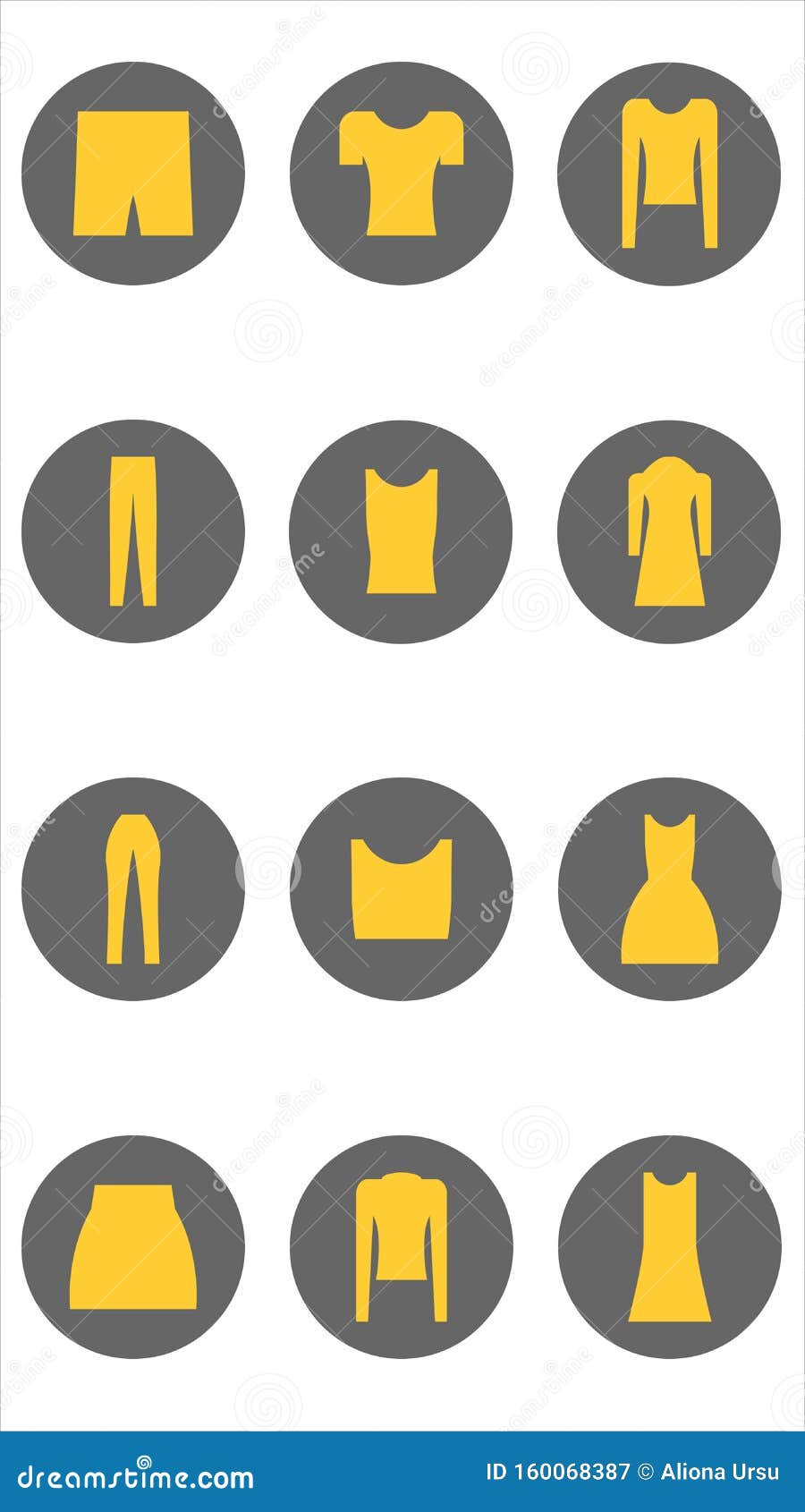 Clothes icon collection stock vector. Illustration of icons - 160068387