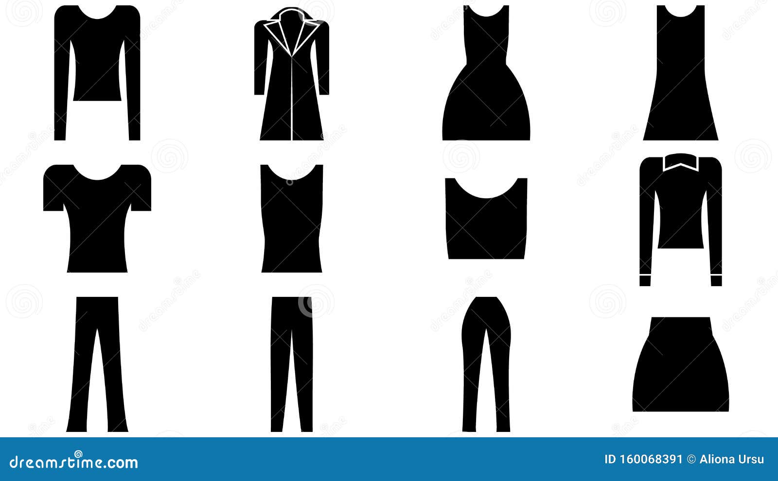 Clothes icon collection stock vector. Illustration of closet - 160068391