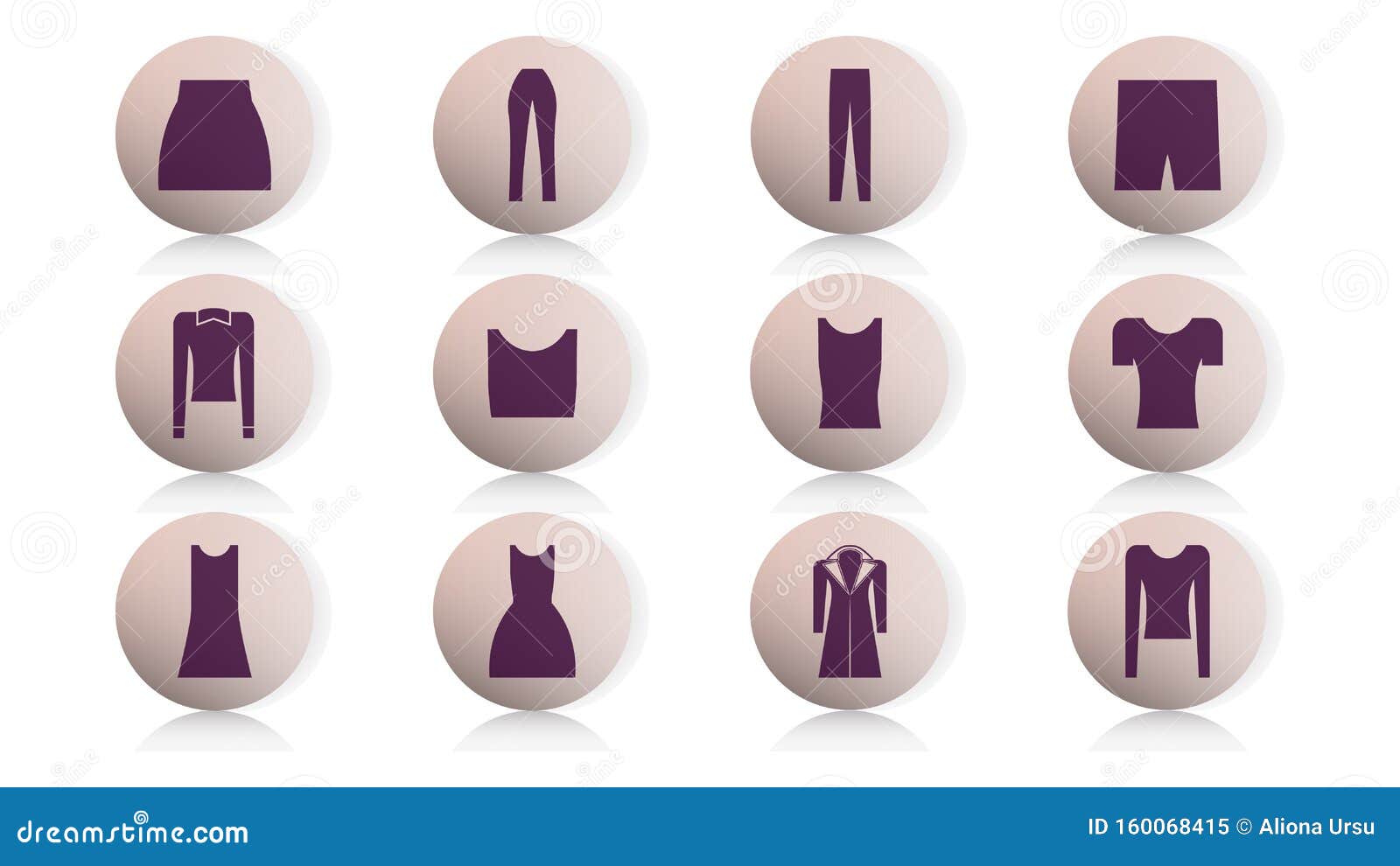 Clothes icon collection stock vector. Illustration of shape - 160068415