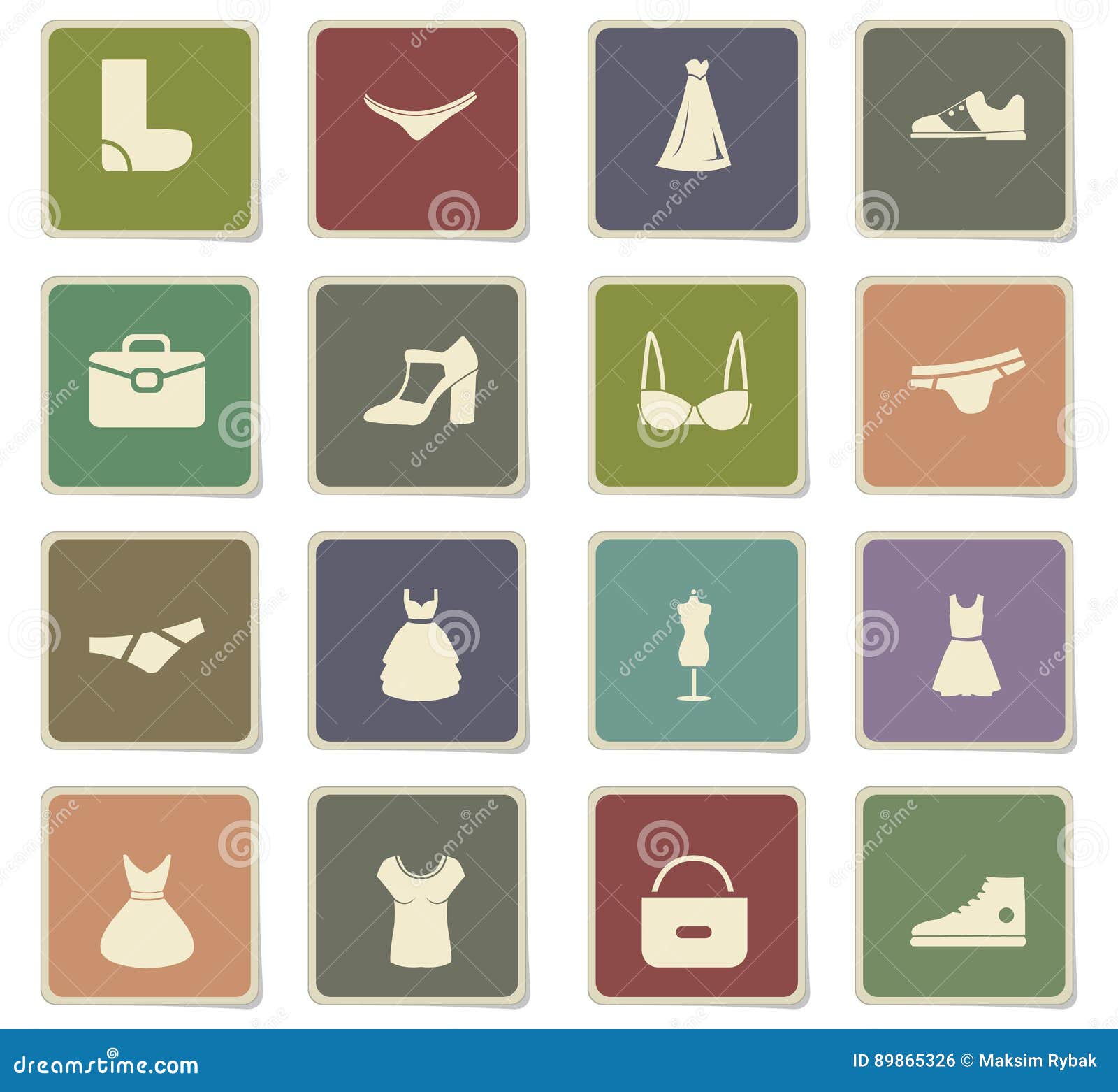Clothes icon set stock illustration. Illustration of jacket - 89865326