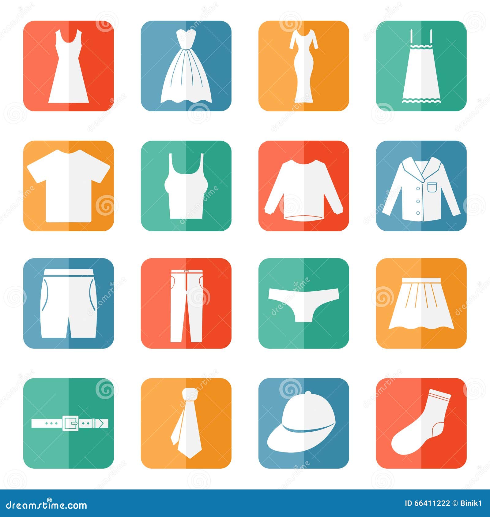 Clothes icons vector stock vector. Illustration of concept - 66411222