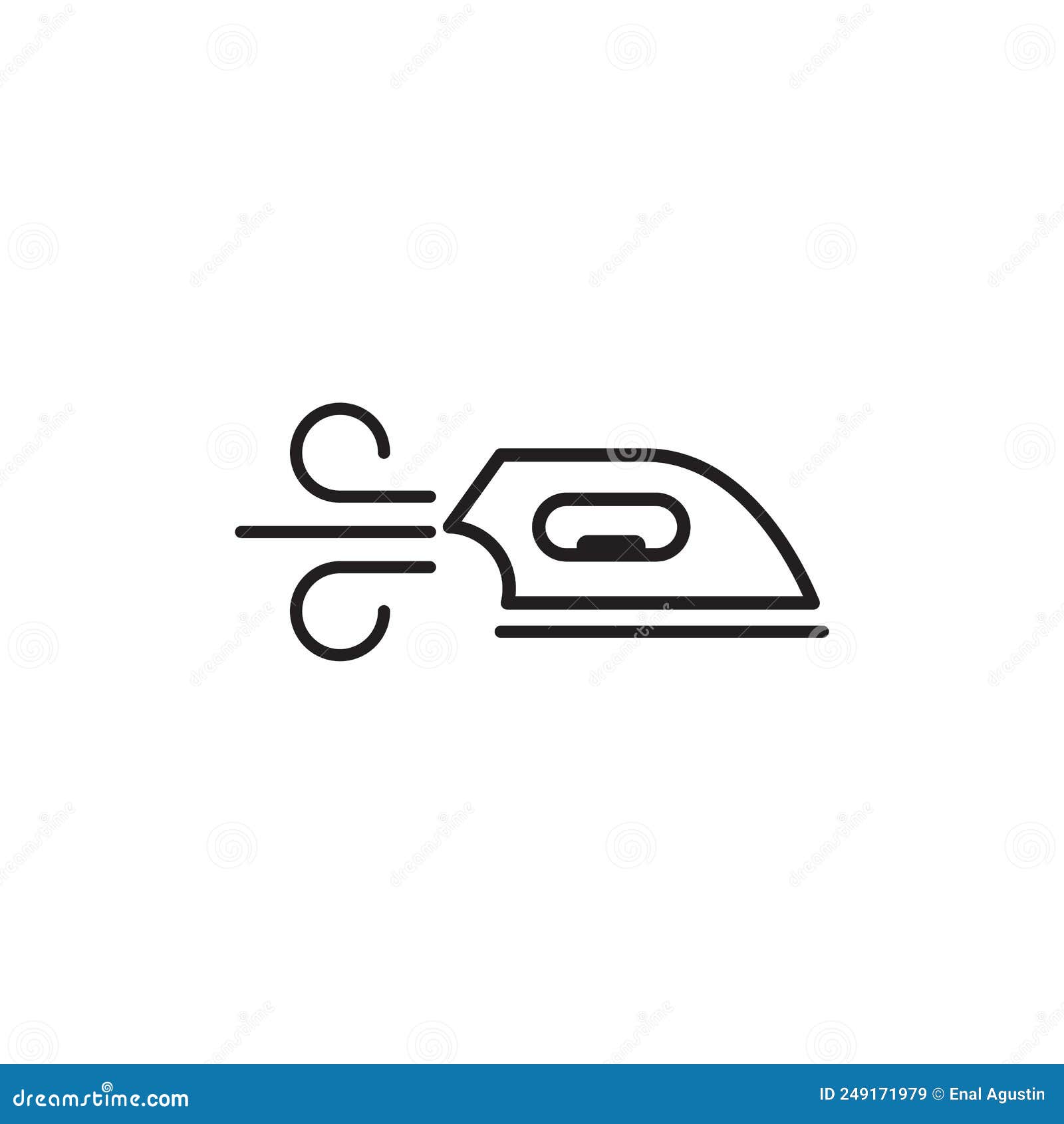 Clothes Iron Laundry Logo Design Stock Vector - Illustration of house ...