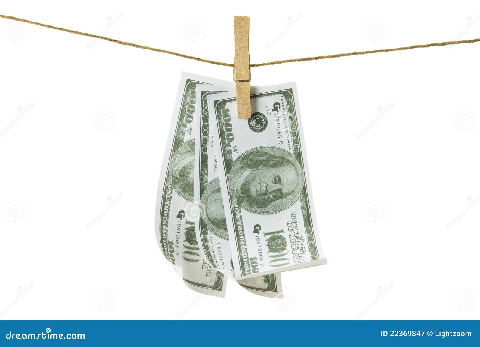 Clothes Line with Dollar Notes Stock Image - Image of notes, pegs: 22369847