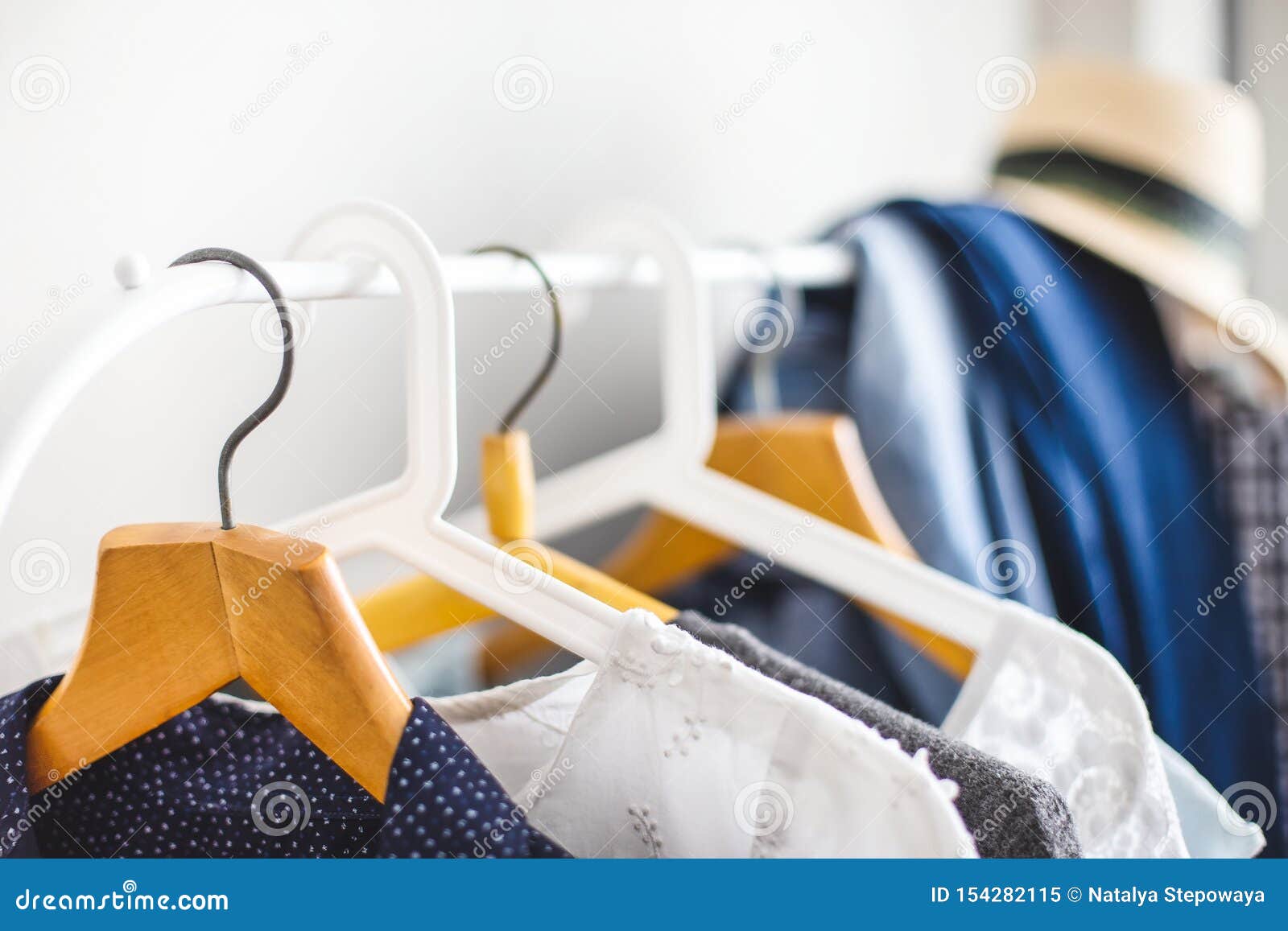 Clothes on Open Cloth Choosing Clothes Nothing To Wear Stock Image ...