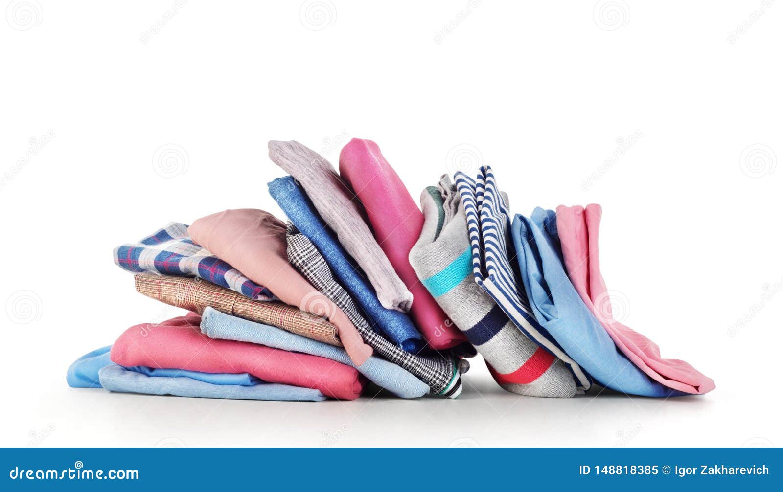 Clothes Over White Background Stock Image - Image of shopping, laundry ...