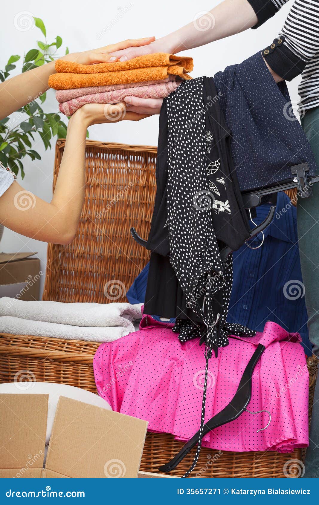 Clothes packing stock image. Image of closeup, basket - 35657271