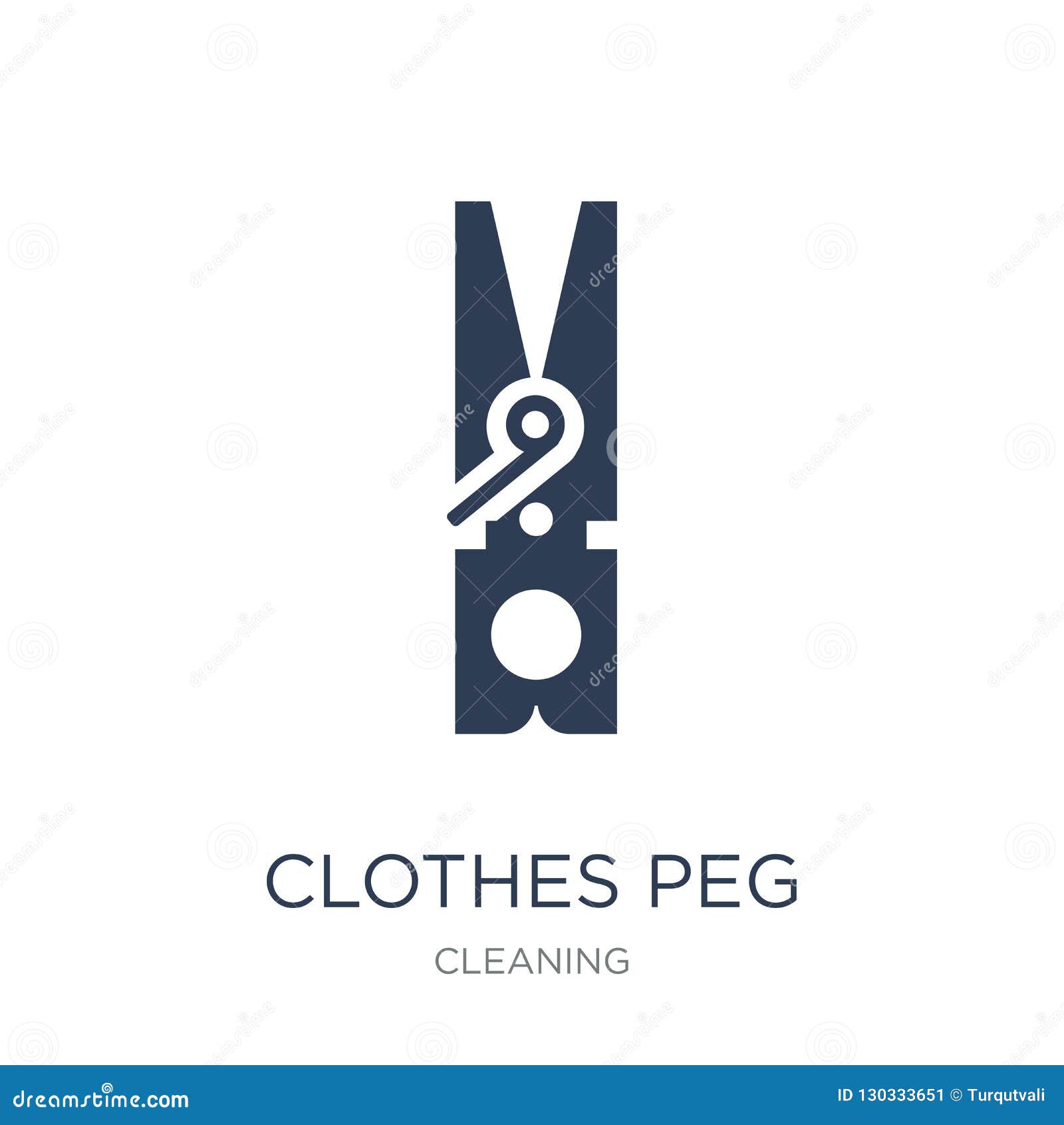 Clothes Peg Icon. Trendy Flat Vector Clothes Peg Icon on White B Stock Vector - Illustration of ...