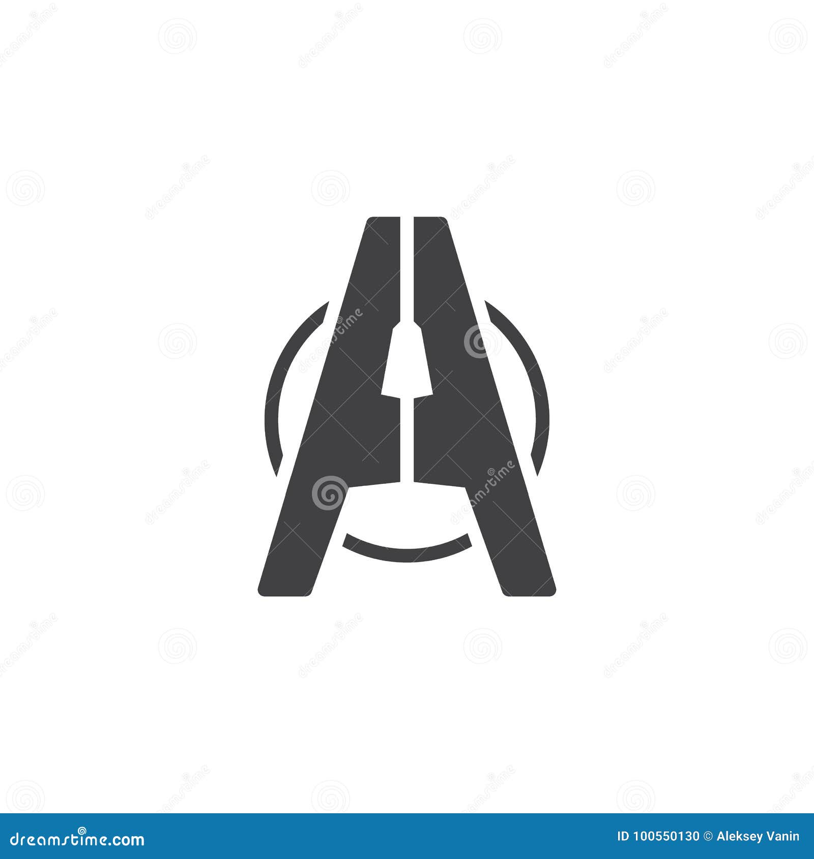 Clothes peg icon vector stock vector. Illustration of single - 100550130