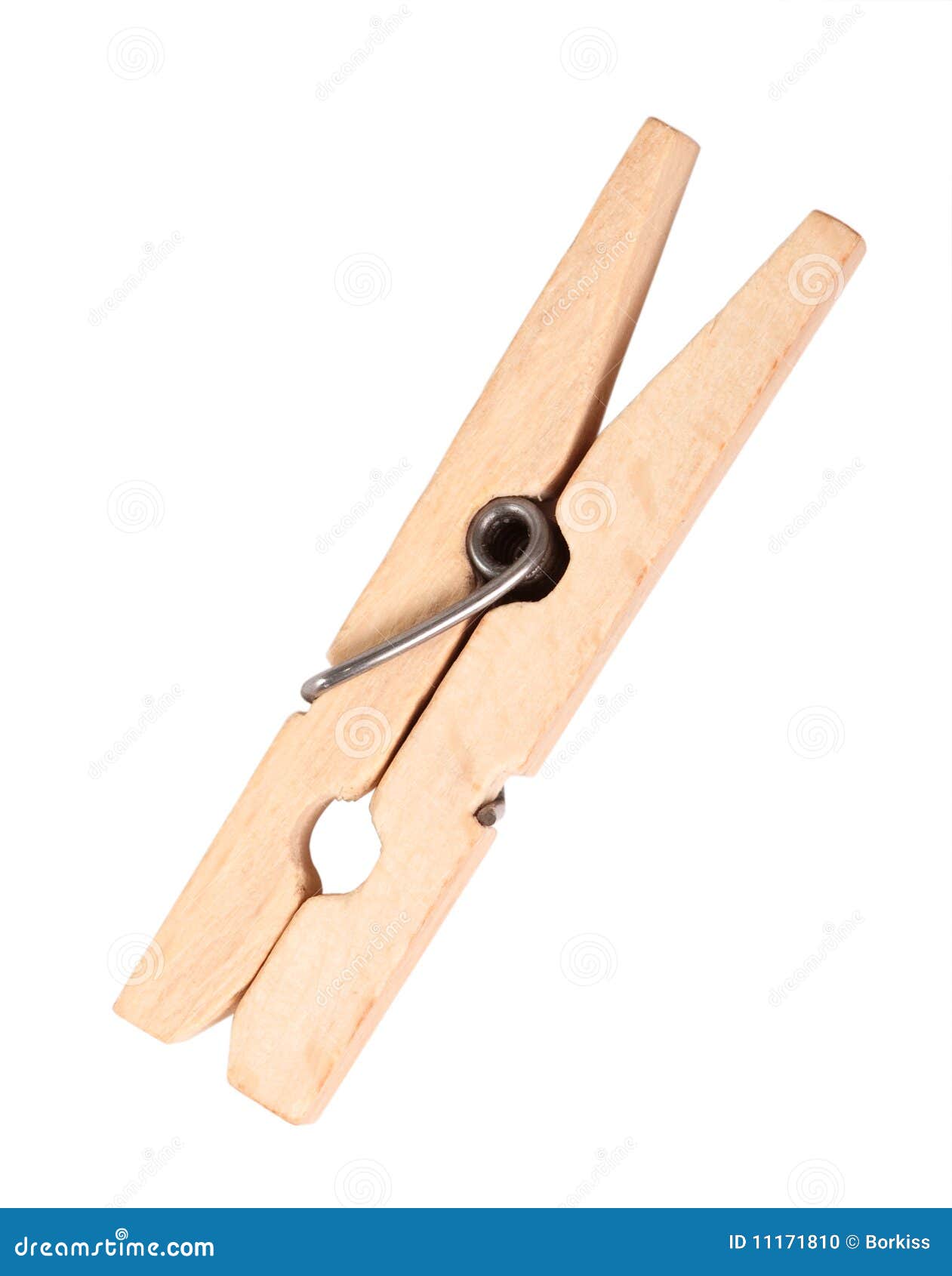 Clothes-peg Isolated on White Stock Photo - Image of wooden, clothespin ...