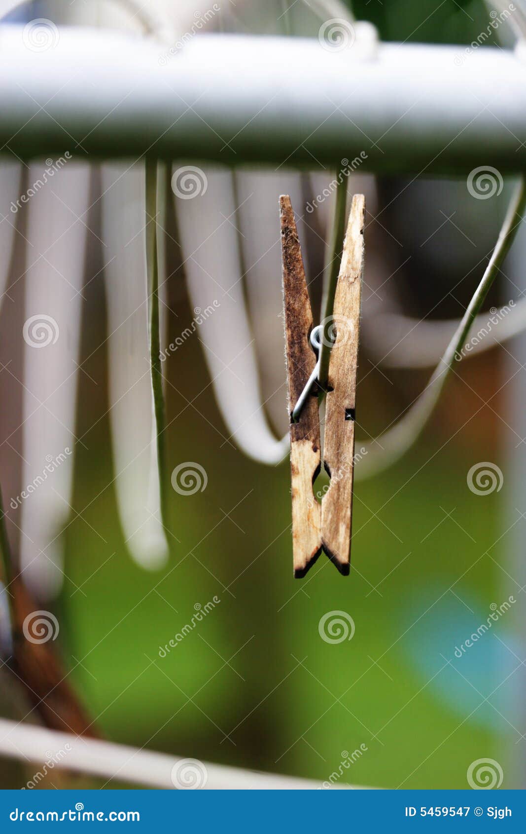 Clothes Pin On Clothes Line Picture. Image: 5459547