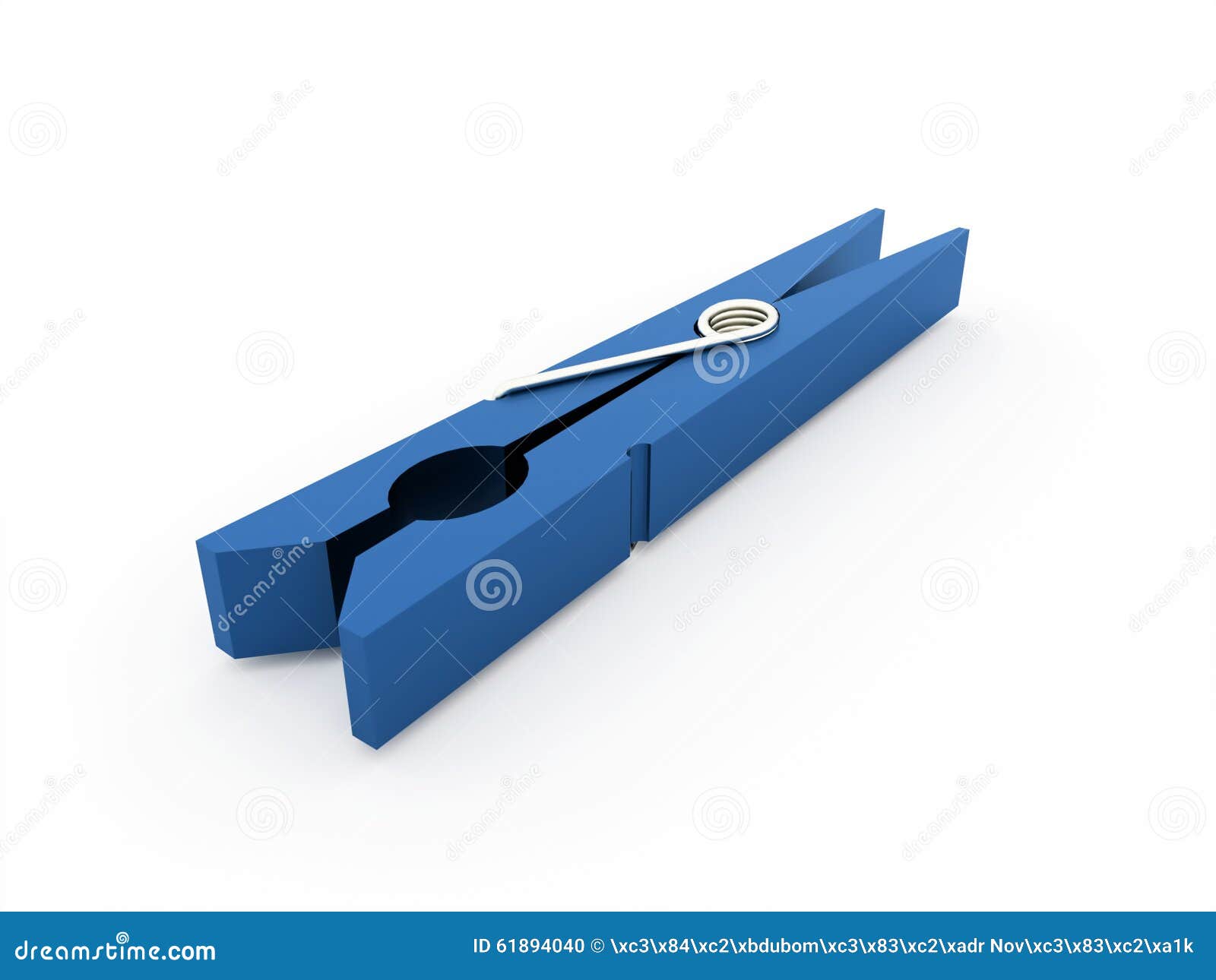 Clothes pin rendered stock illustration. Illustration of rough - 61894040