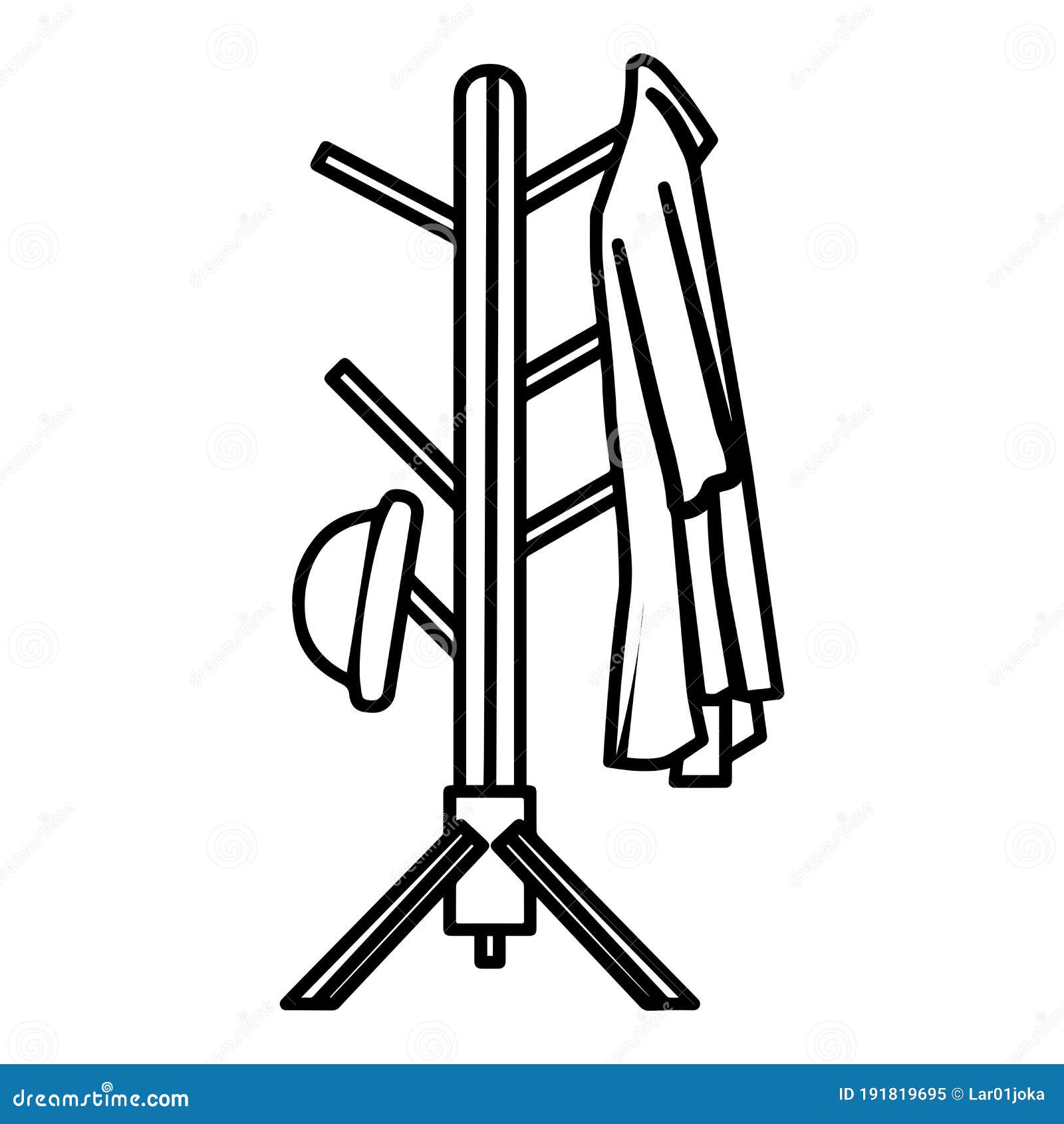 Clothes rack icon stock vector. Illustration of rack - 191819695